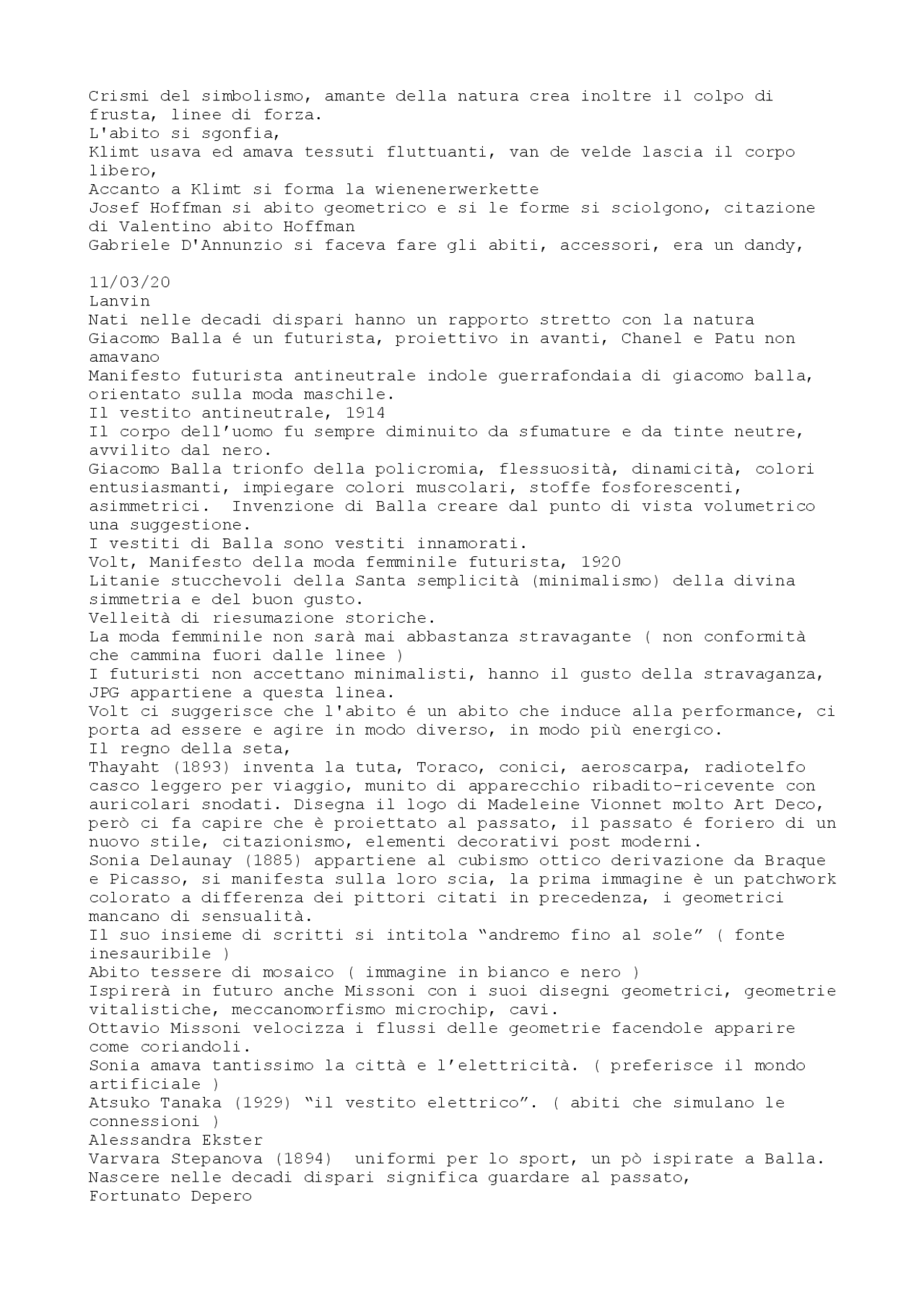 Fenomenologia Degli Stili Appunti E Lezioni Docsity