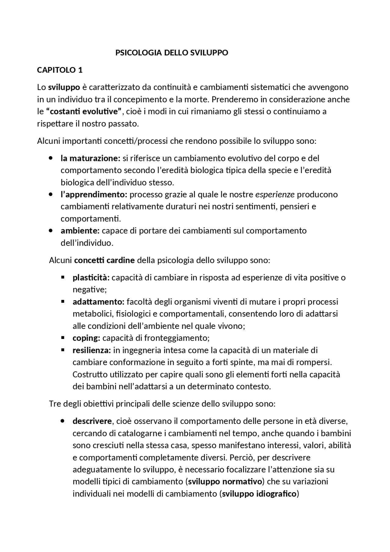 Psicologia Dello Sviluppo Infantile Docsity