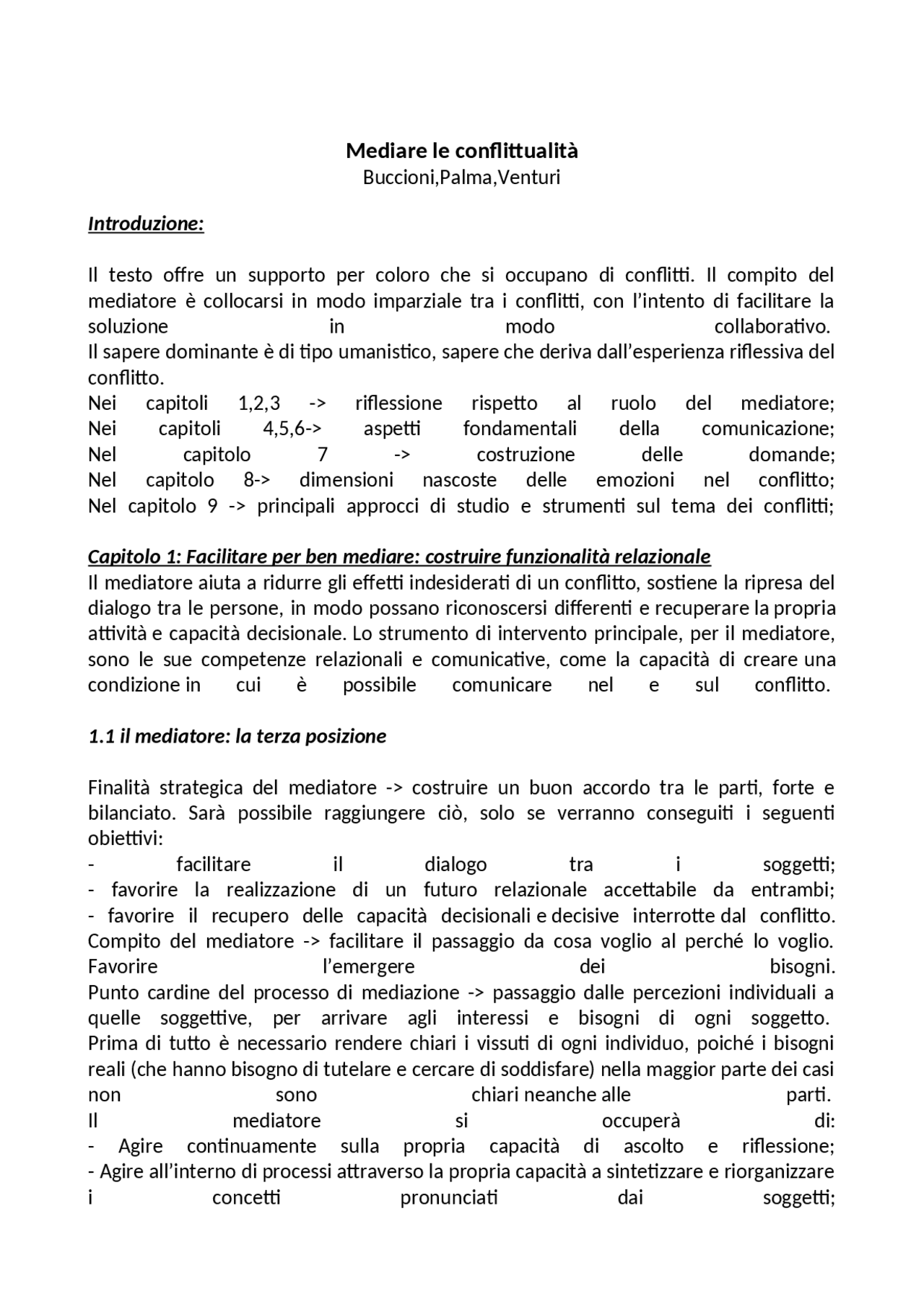 Mediare Le Conflittualità Docsity