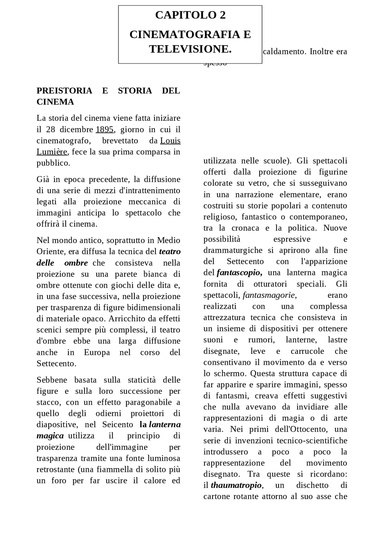 Riassunto Capitolo 2 Mattioli Sociologia Visuale Docsity