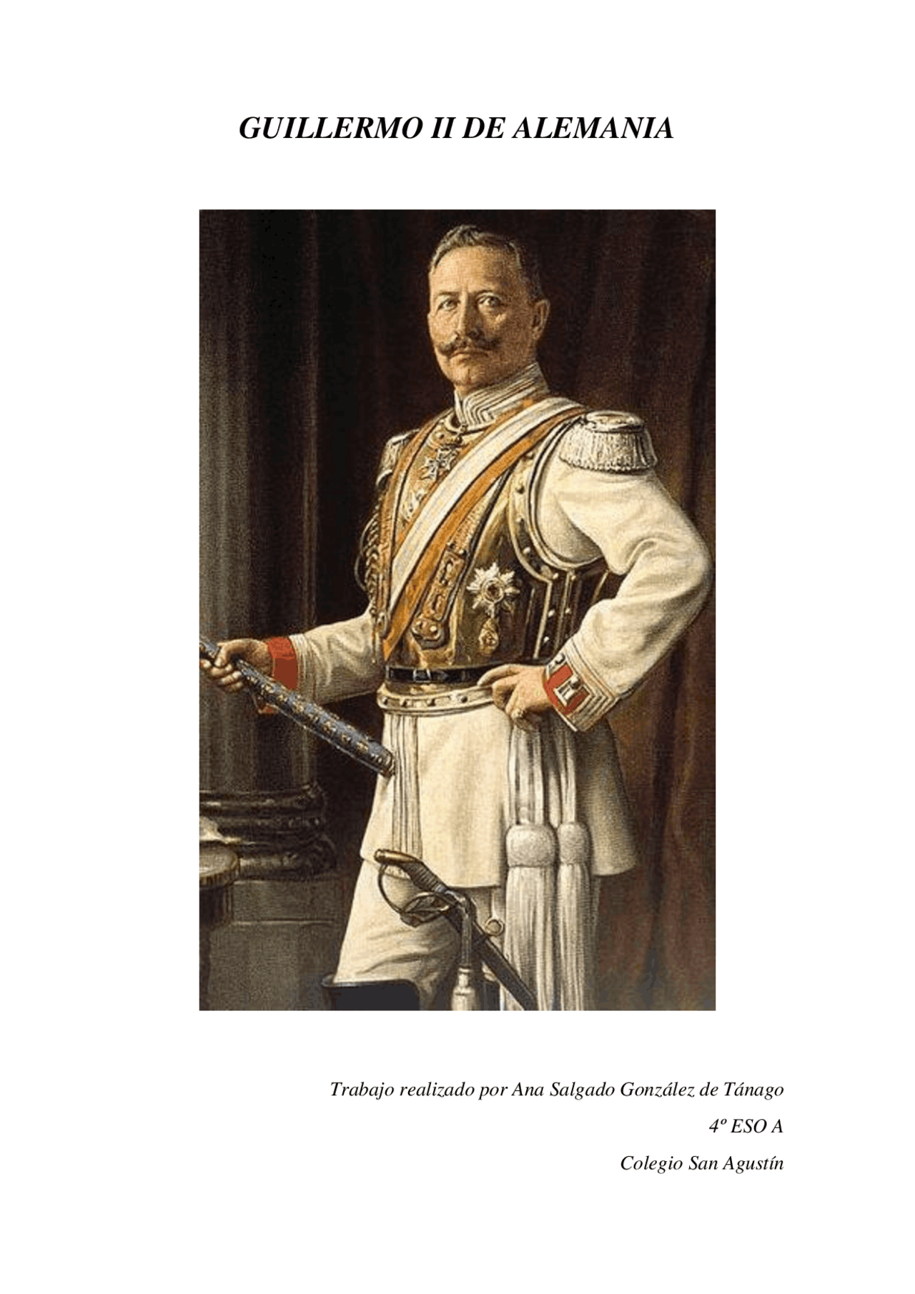 GUILLERMO II DE ALEMANIA | Monografías, Ensayos de Historia del Mundo ...