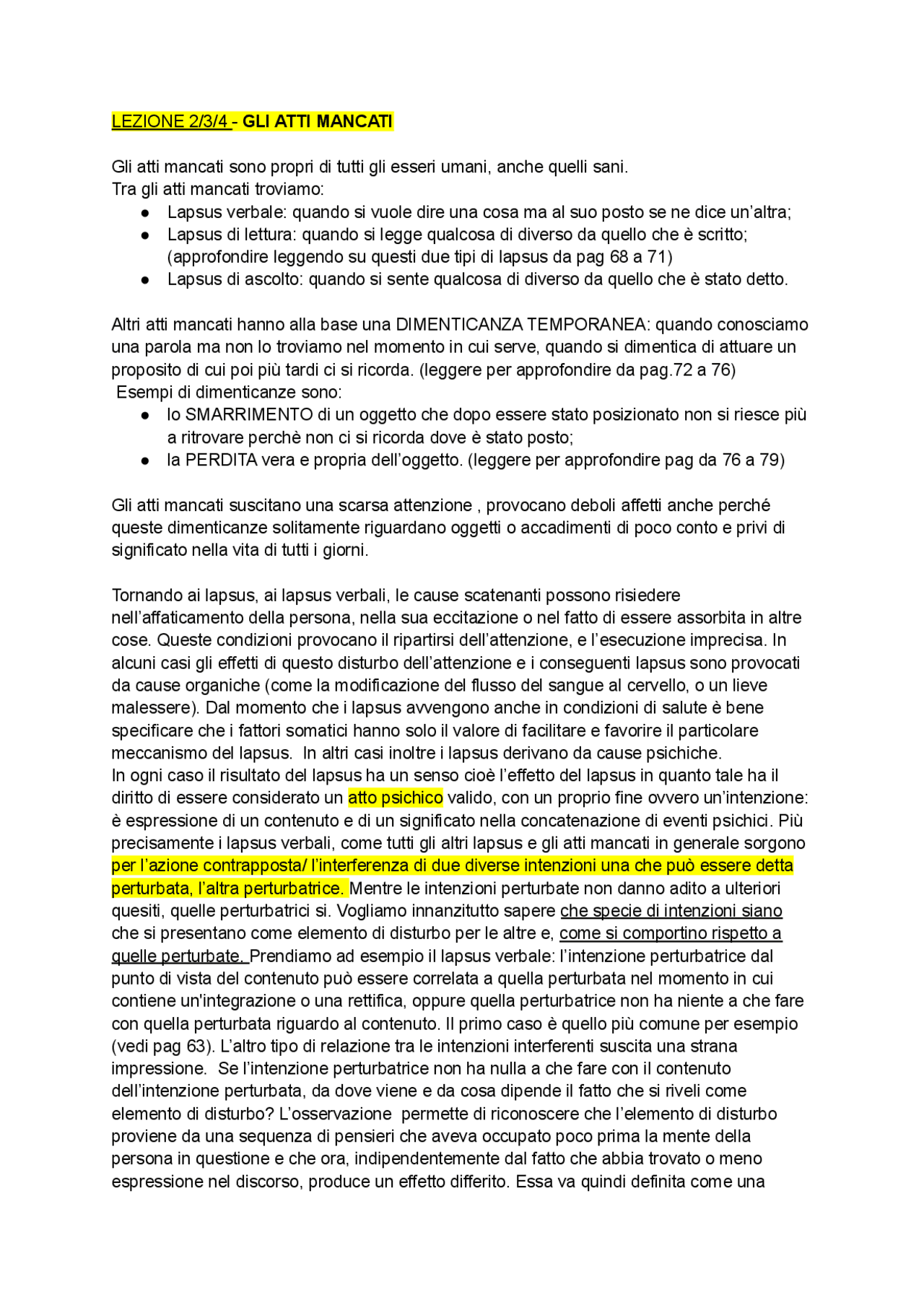 Introduzione Alla Psicanalisi Docsity