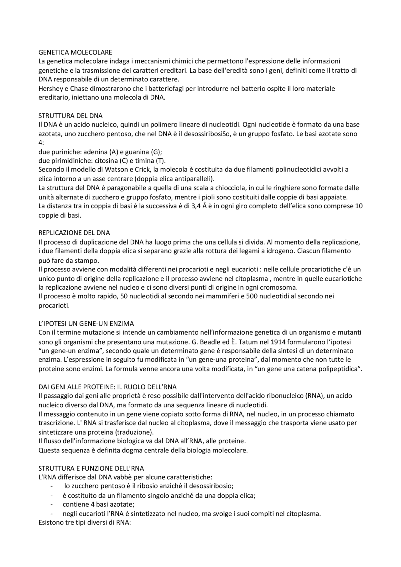 Il Dna Basi Neurali Docsity