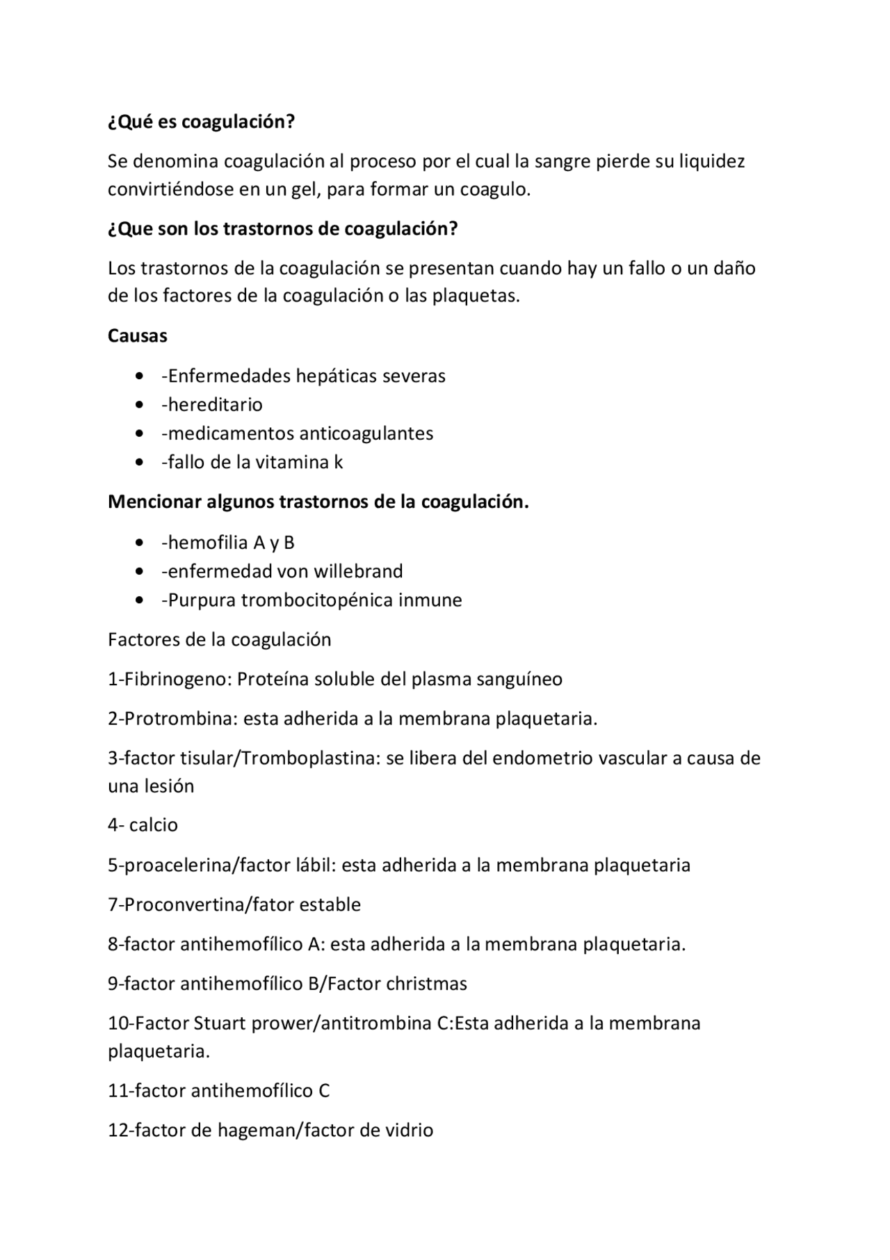 Repaso Hematología Docsity