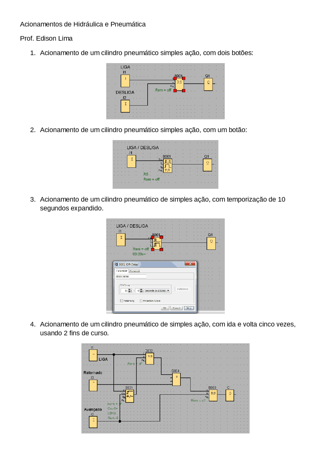 Exercicios De Hidraulica E Pneumatica Docsity
