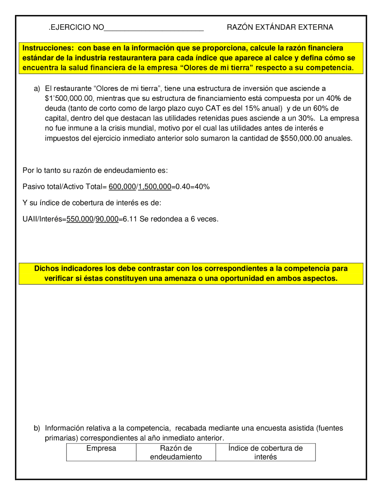 ANALISIS FINANCIERO RAZONES ESTANDAR - Docsity