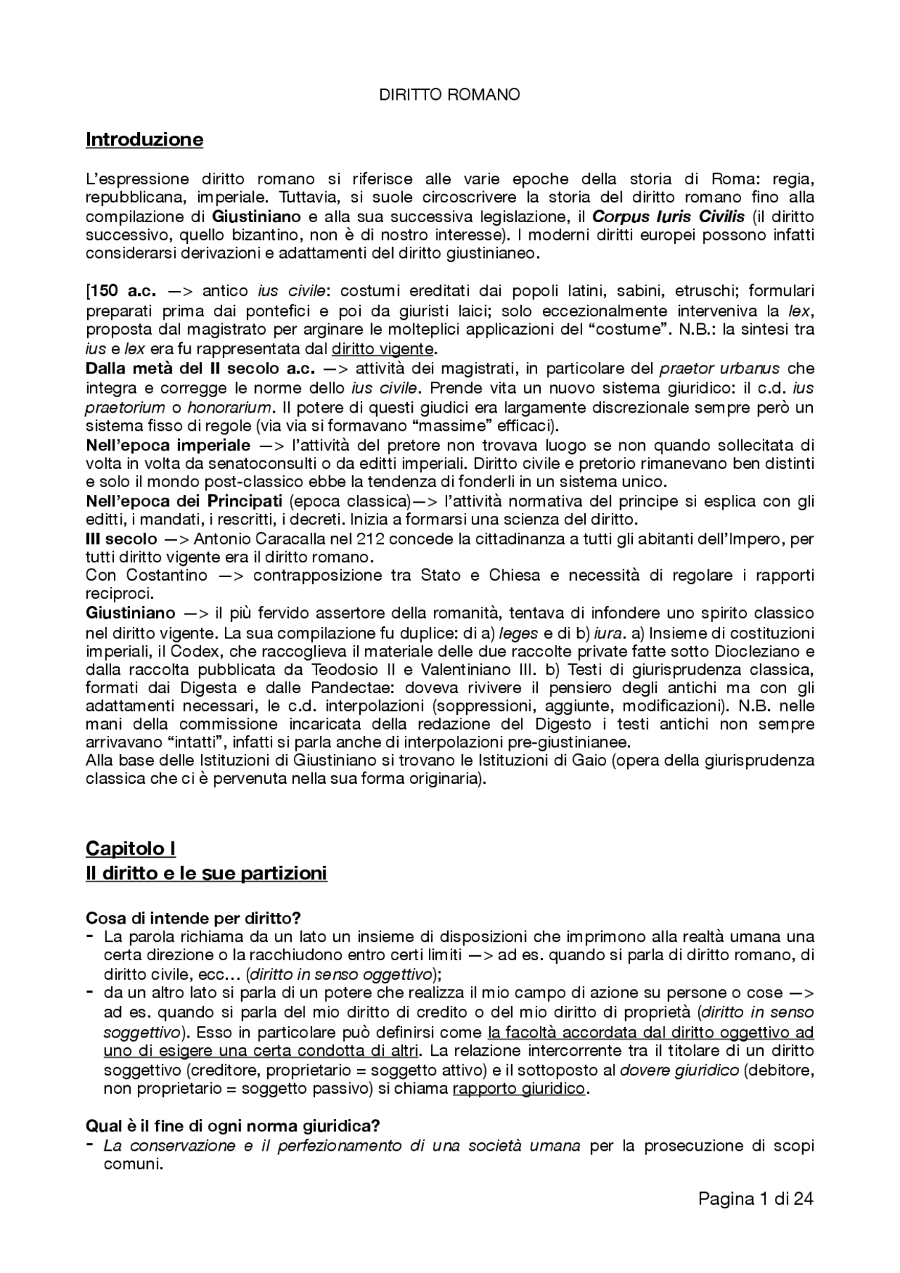 Sintesi Dei Primi Nove Capitoli Manuale Docsity