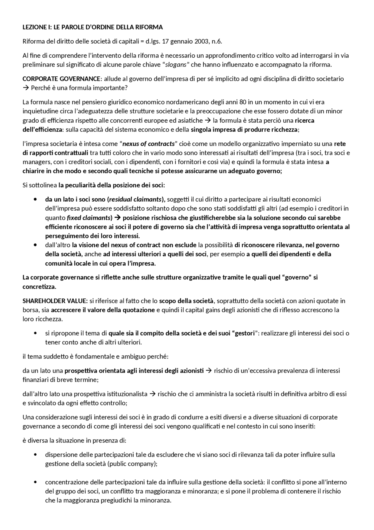 Lezioni Di Diritto Commerciale Docsity