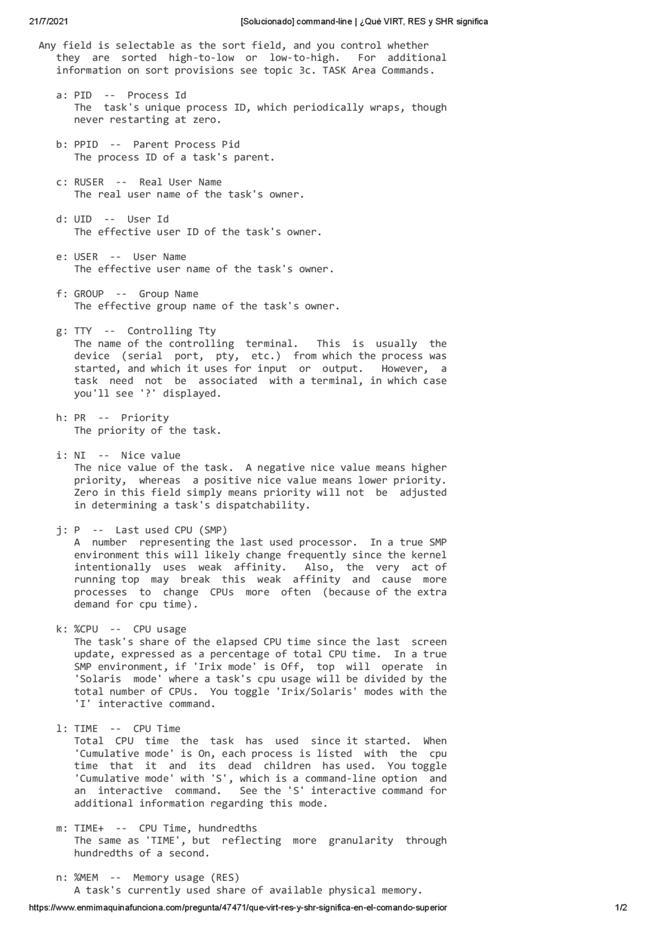 Comando bases para Ver los Procesos En linux - Docsity
