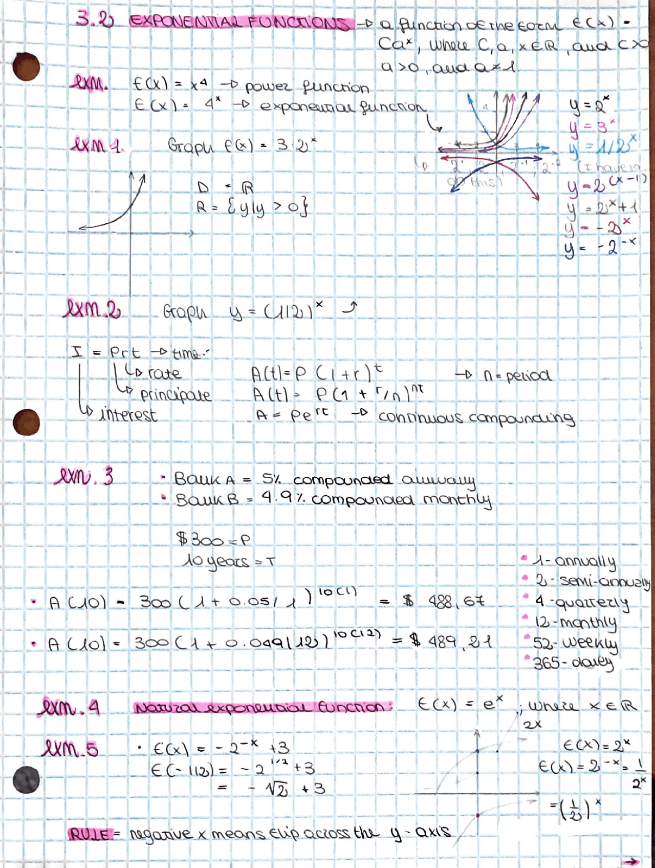 Exponential Functions Docsity