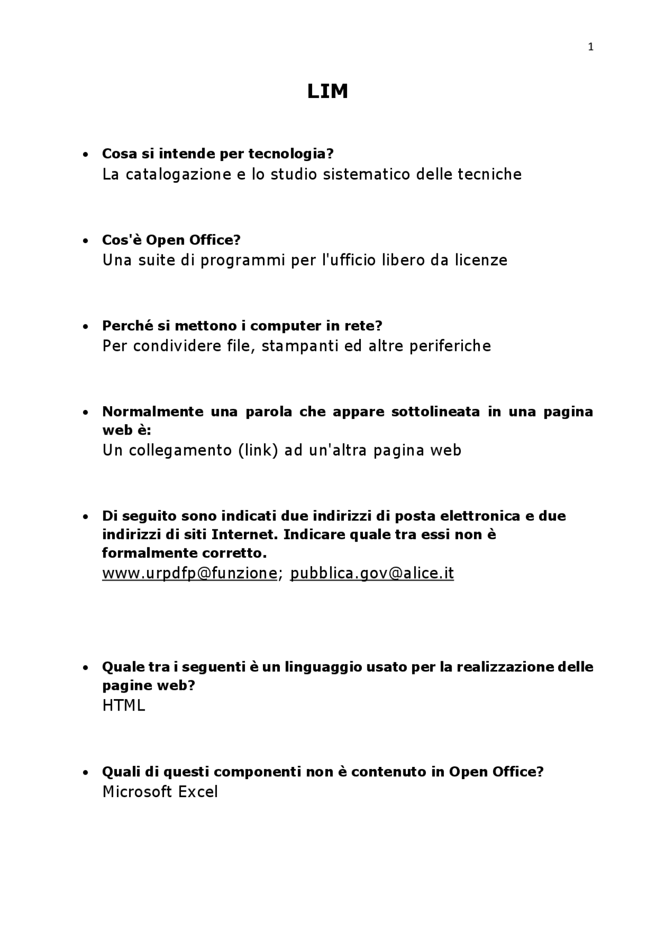 Lim Uniscientia Eirsaf Prove Svolte Di Maturità Di Informatica Docsity