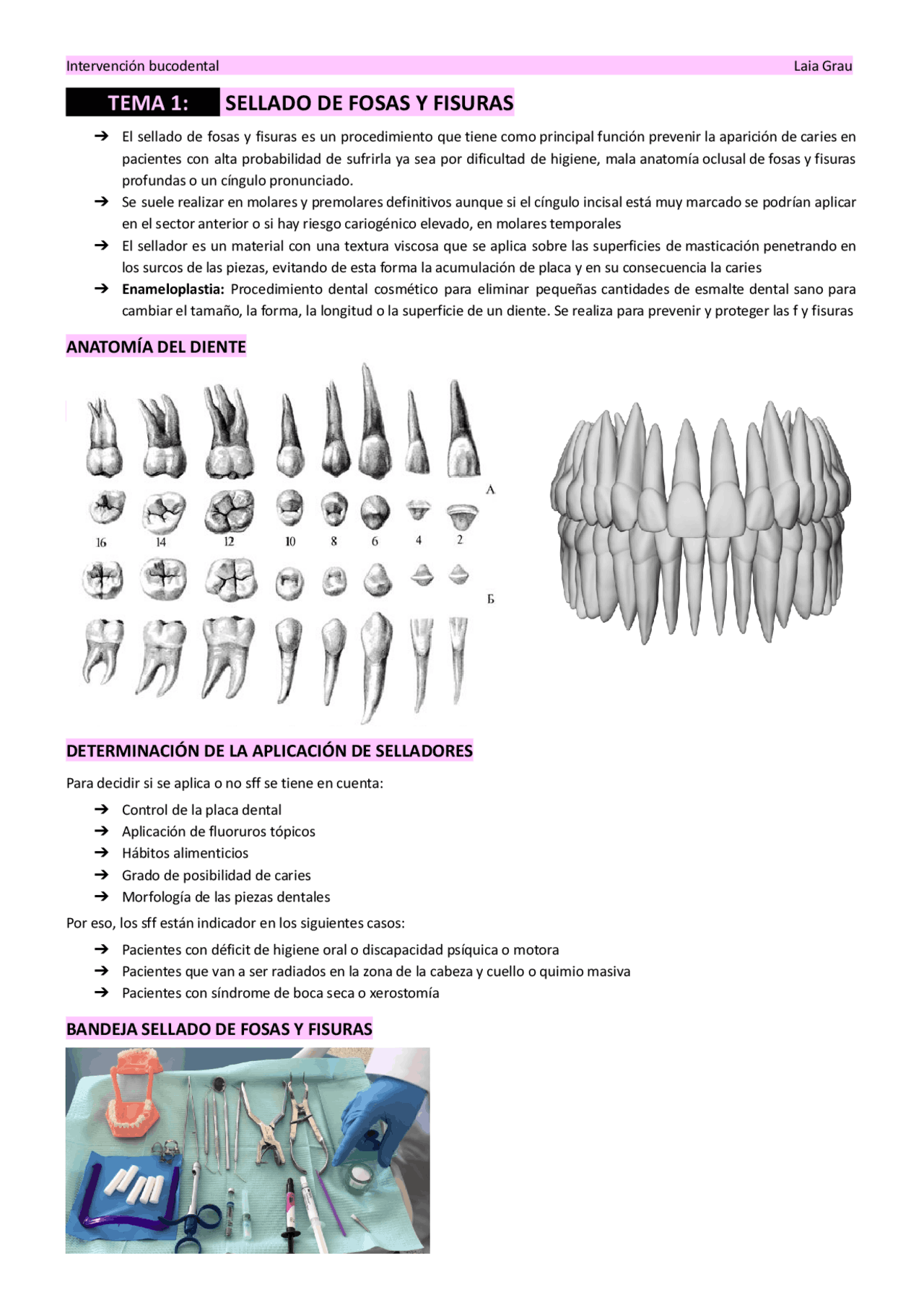 Aplicado De Sellado De Fosas Y Fisuras Resúmenes De Odontología Docsity