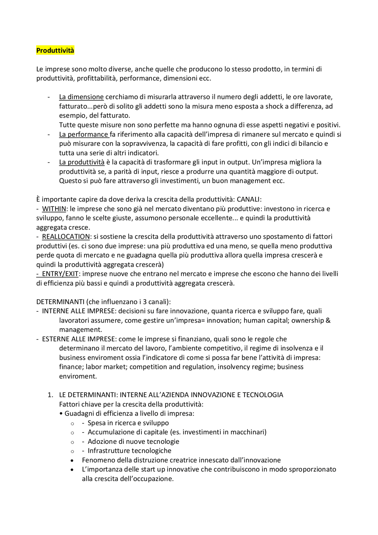 Dinamiche Industriali Domande Desame Docsity