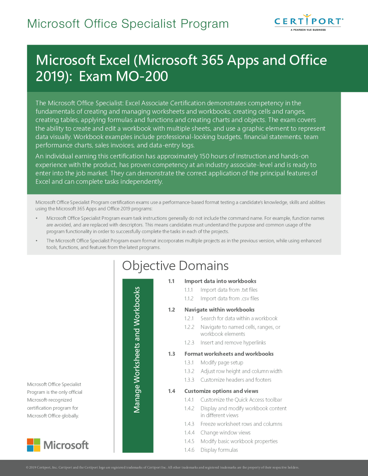 Argomenti Esame Microsoft Office Excel Associate Docsity