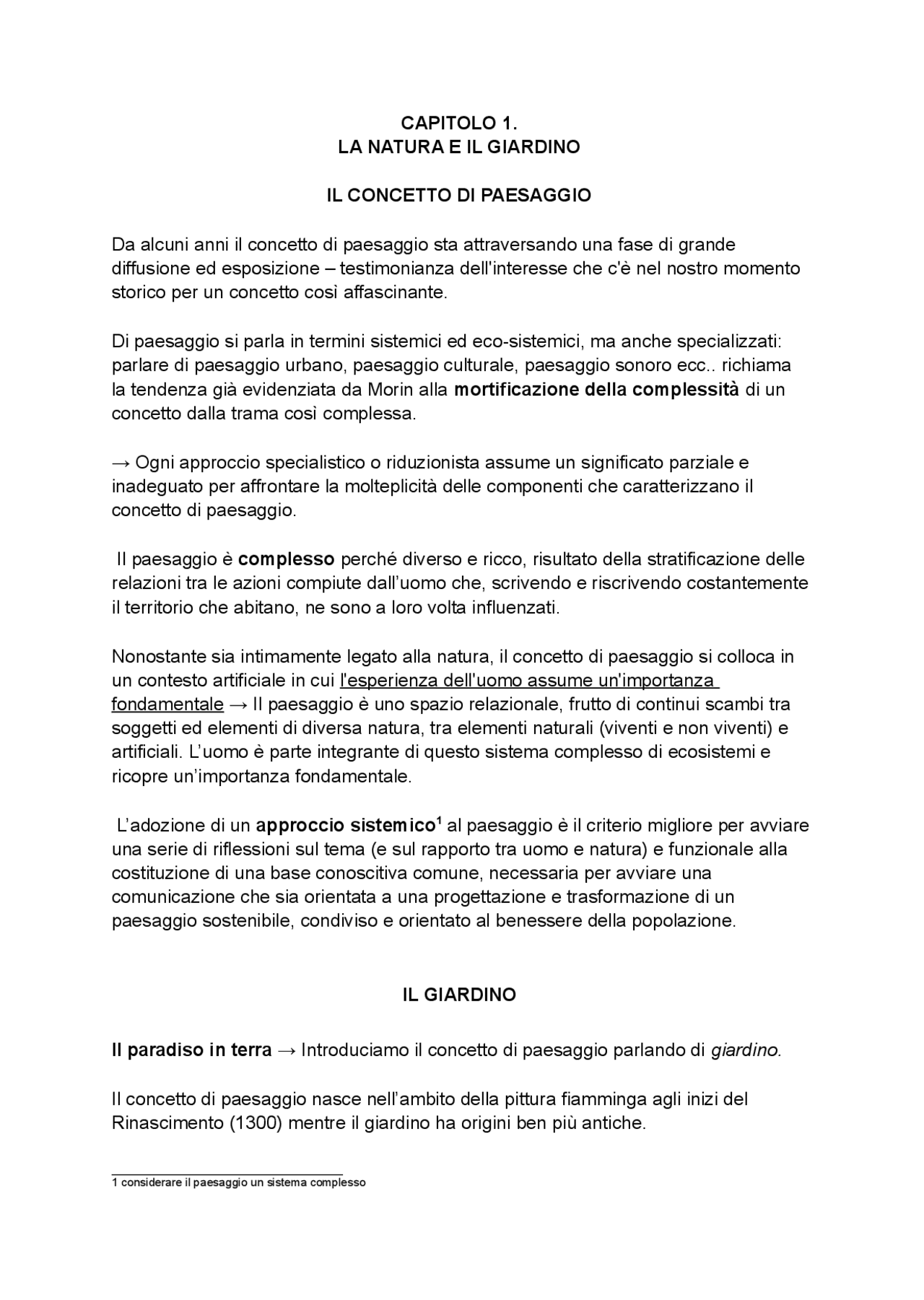 Il Paesaggio Nascosto Capitolo 1 Riassunto Più Appunti Docsity