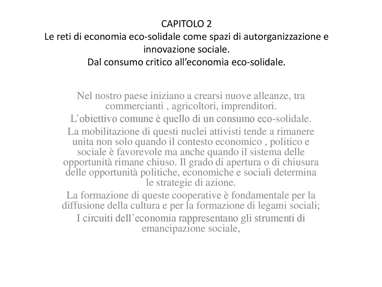 Il Consumo Critico Isidori Docsity