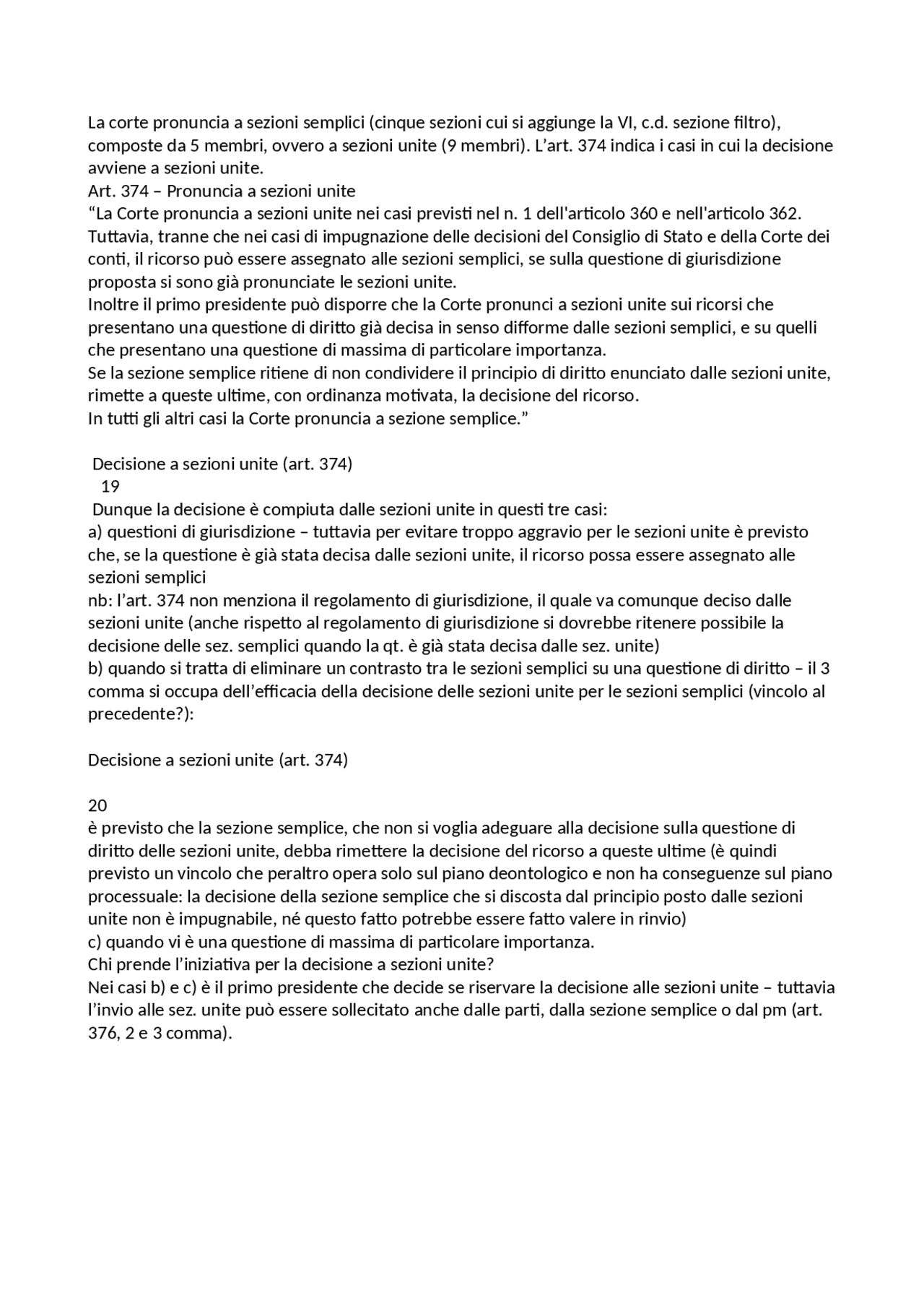Decisione A Sezioni Unite Docsity