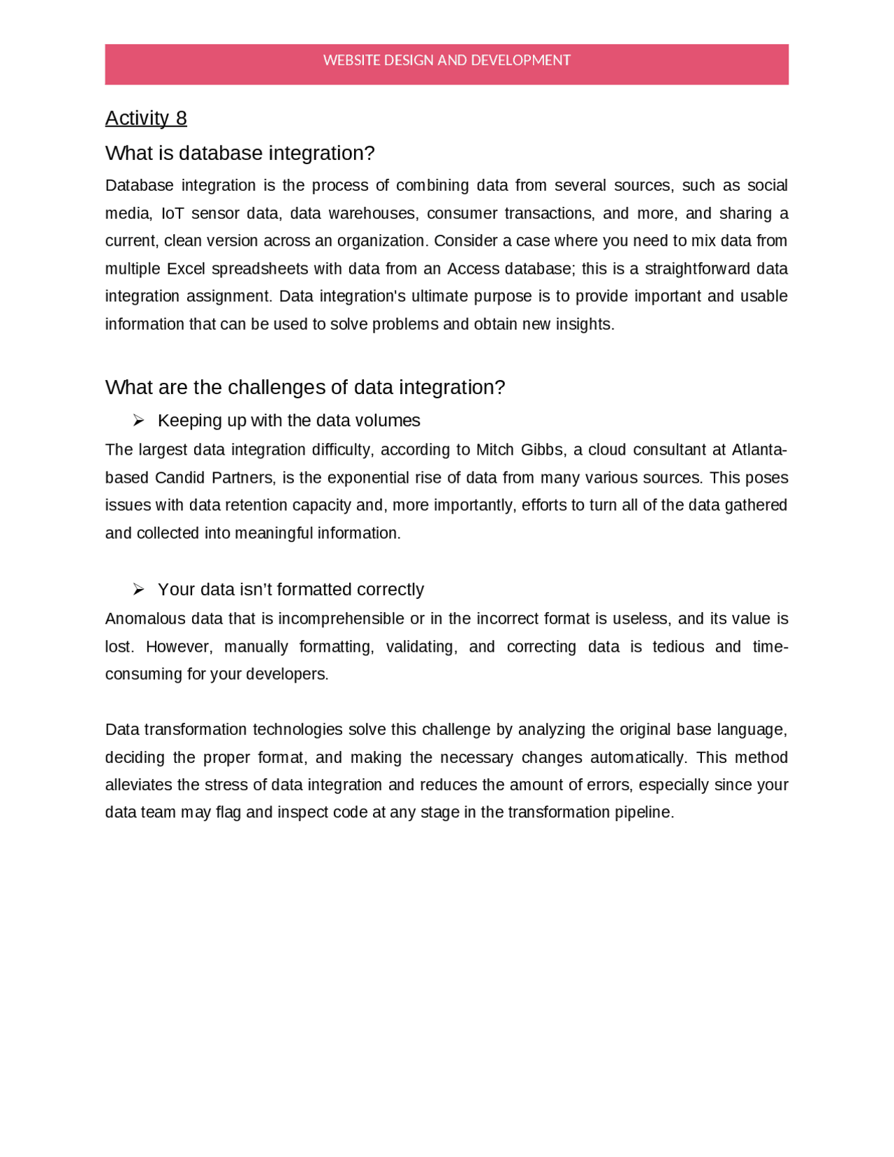 Website Technologies Docsity