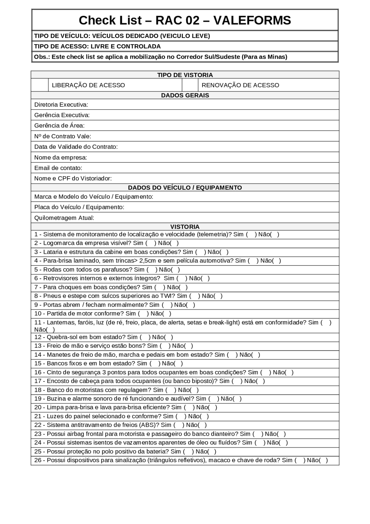 RAC 02 - Direção de veiculos automotores VALE - Docsity