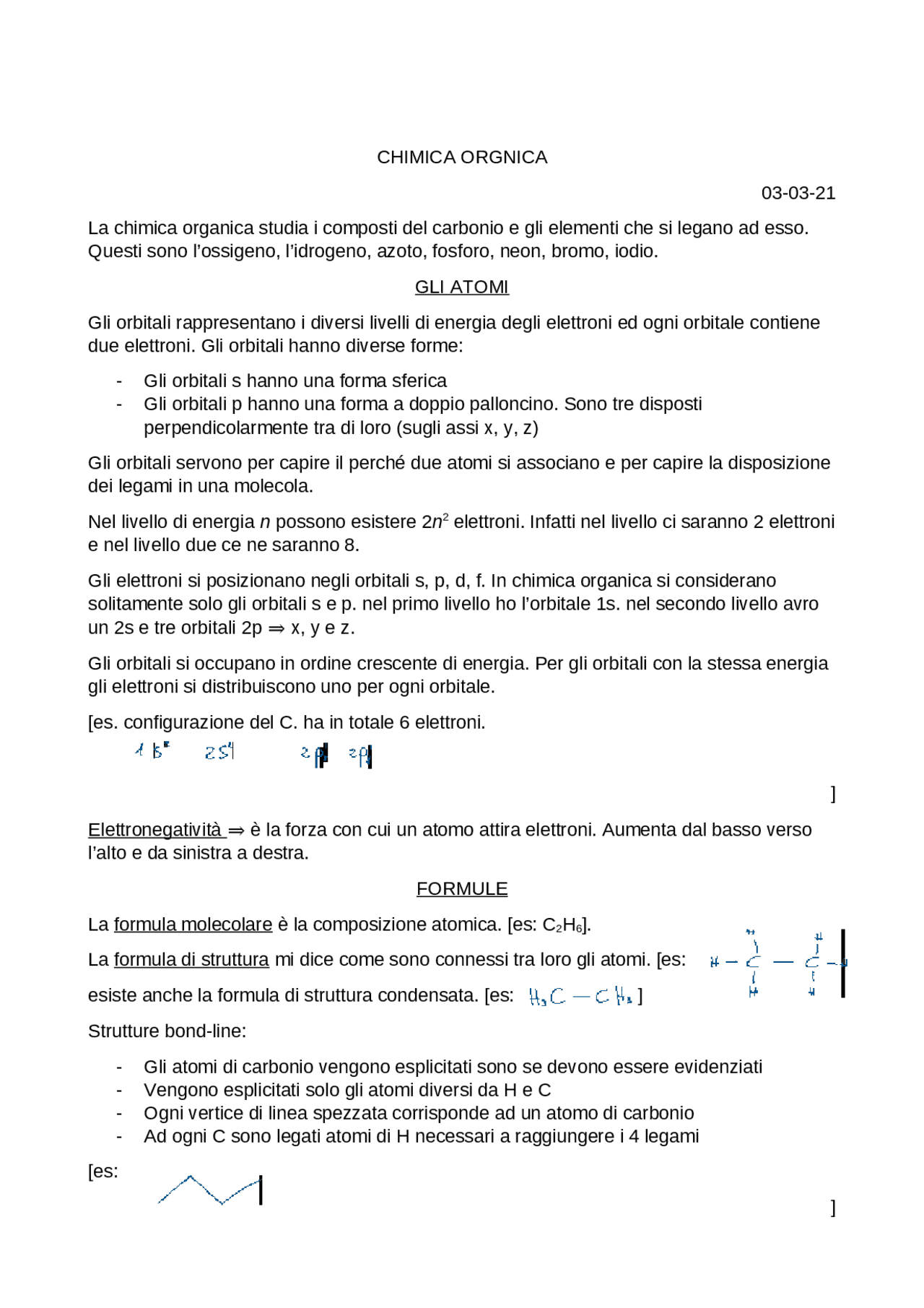 Appunti Di Chimica Organica Docsity