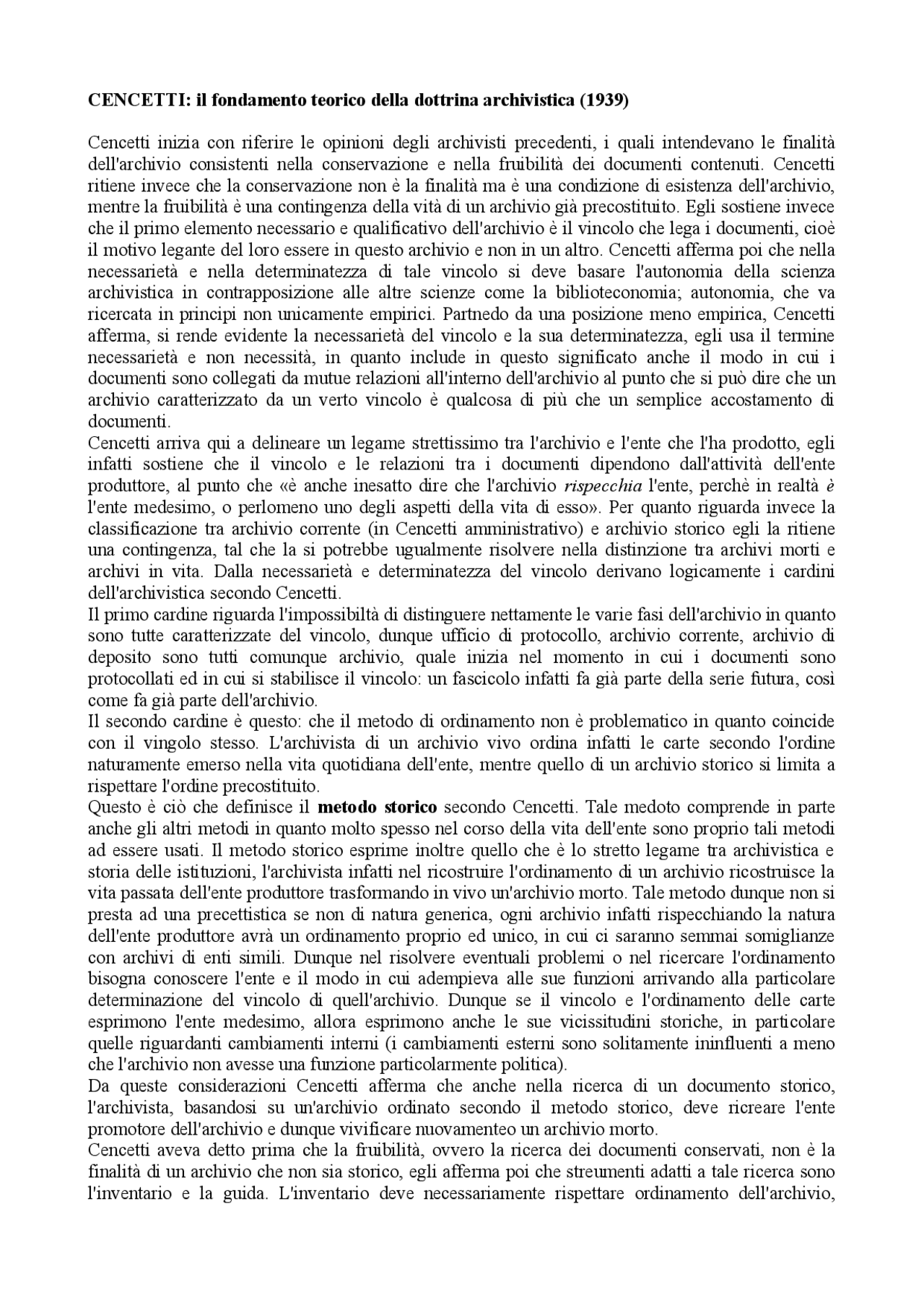 Moscadelli- Appunti Archivistica 2020 - Docsity