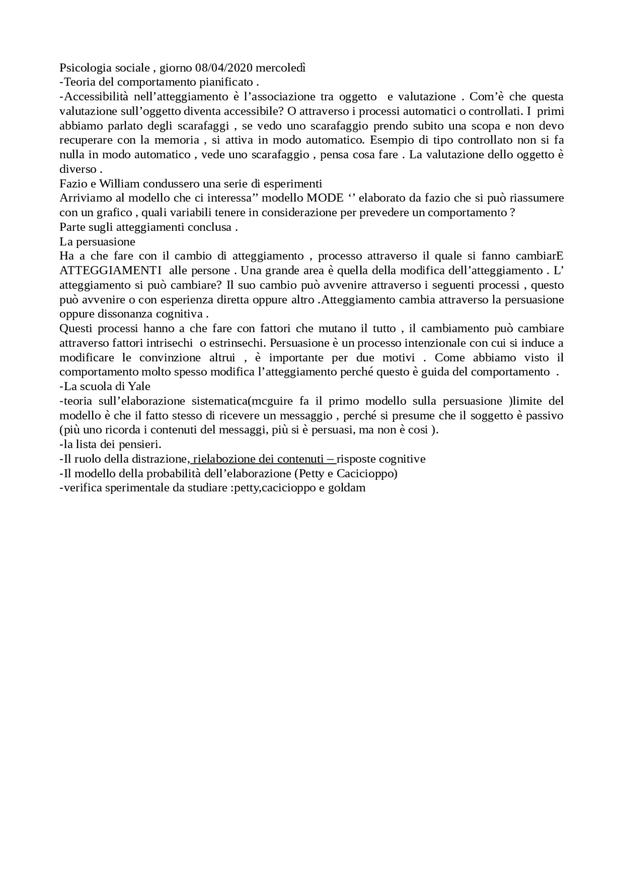 Psicologia Sociale Unipa Docsity