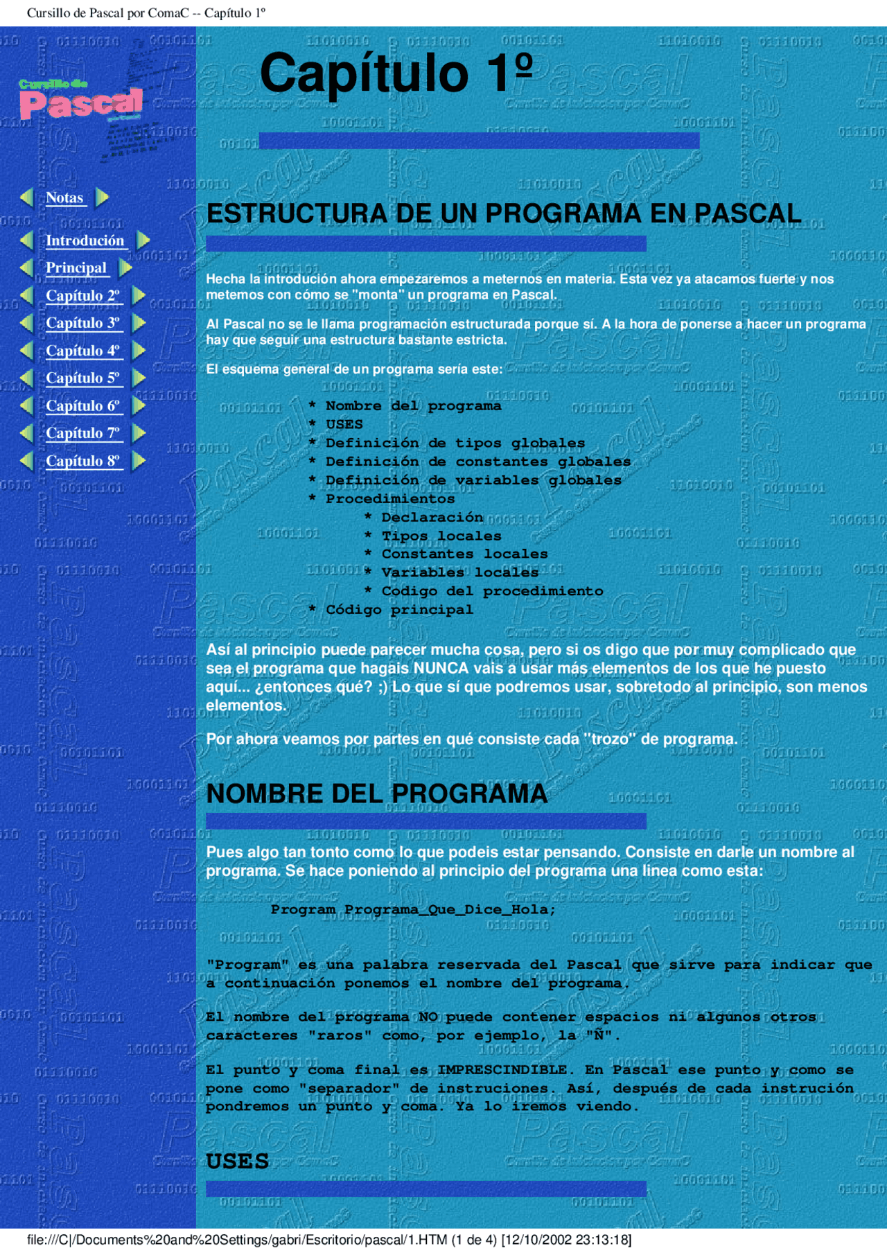 APRENDER DESDE CERO PASCAL - Docsity