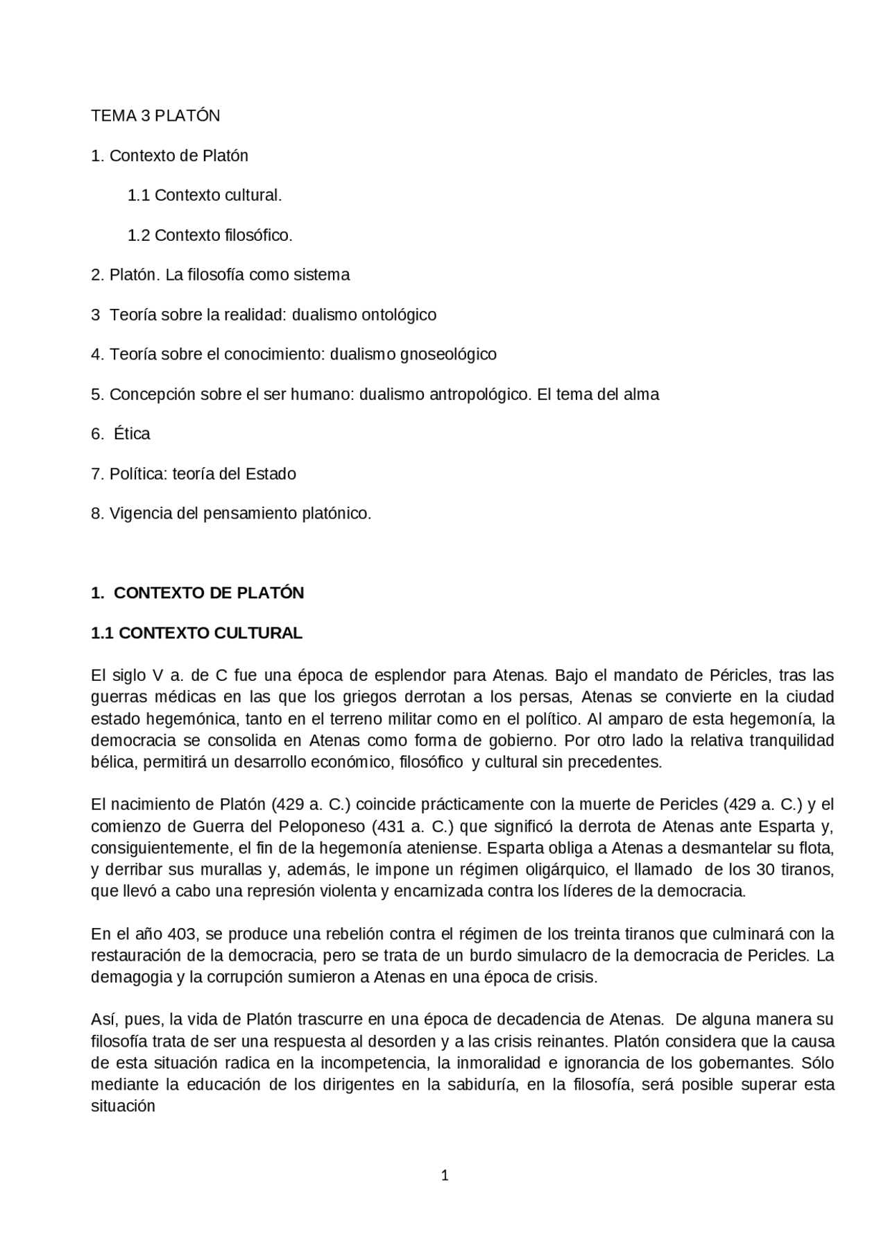 Platon Apuntes Apuntes Apuntes Docsity
