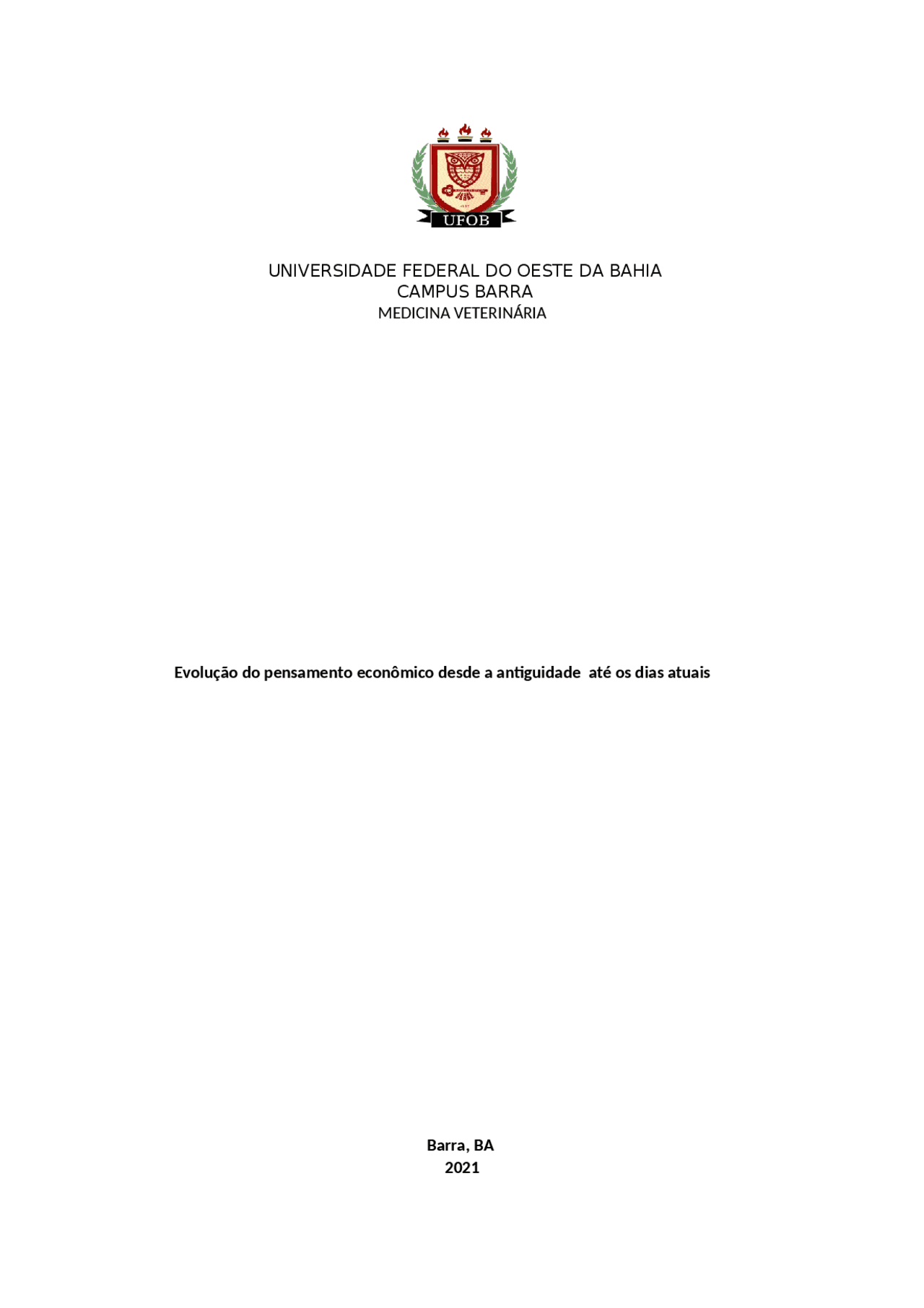 Evolução Do Pensamento Econômico Docsity