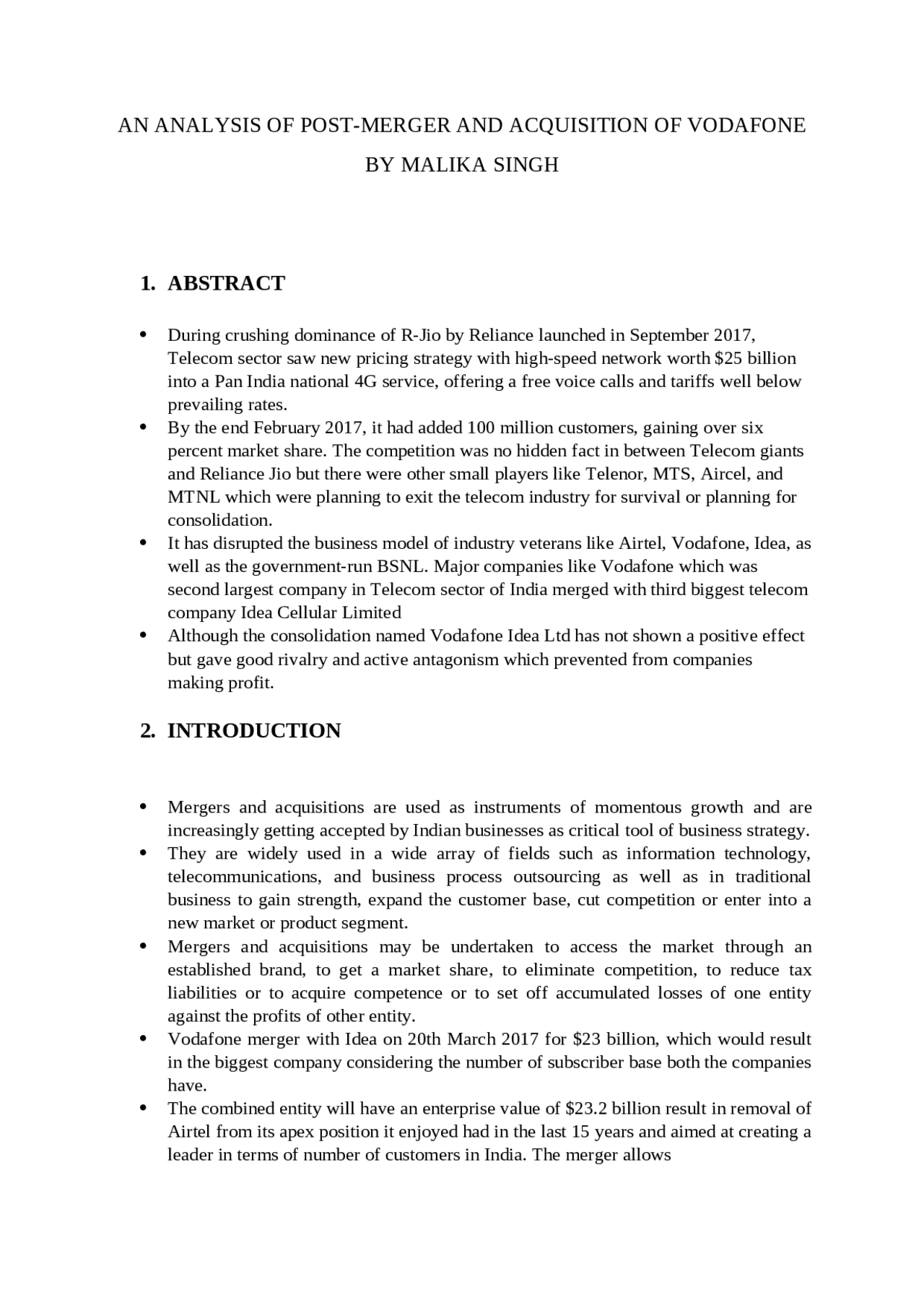 Cross Border Manda And Taxation Docsity