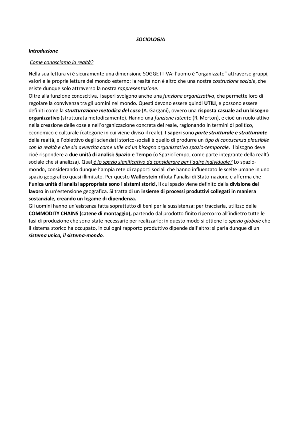 Riassunto Comprendere Il Mondo Di Iwallerstein Docsity