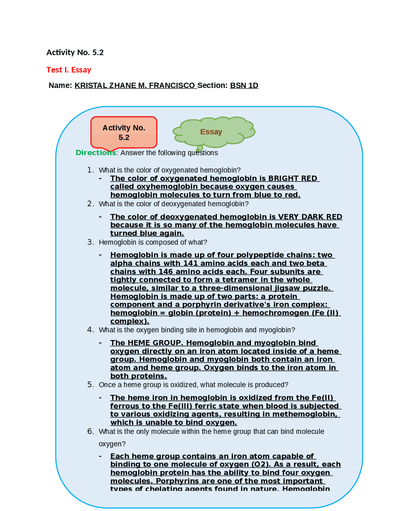 Document Of Biochemistry Docsity