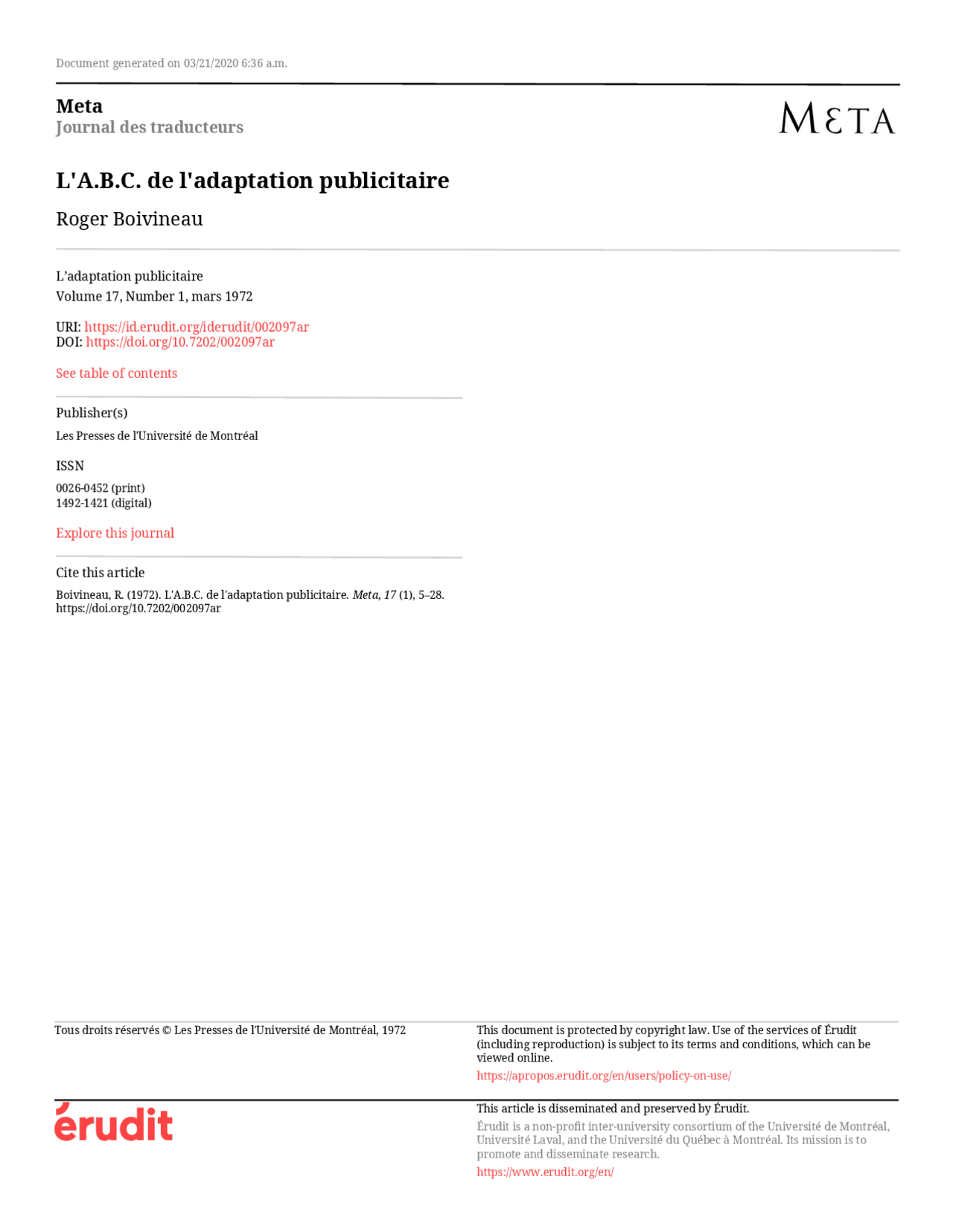 Riassunto De Labc De Ladaptation Publicitaire Docsity
