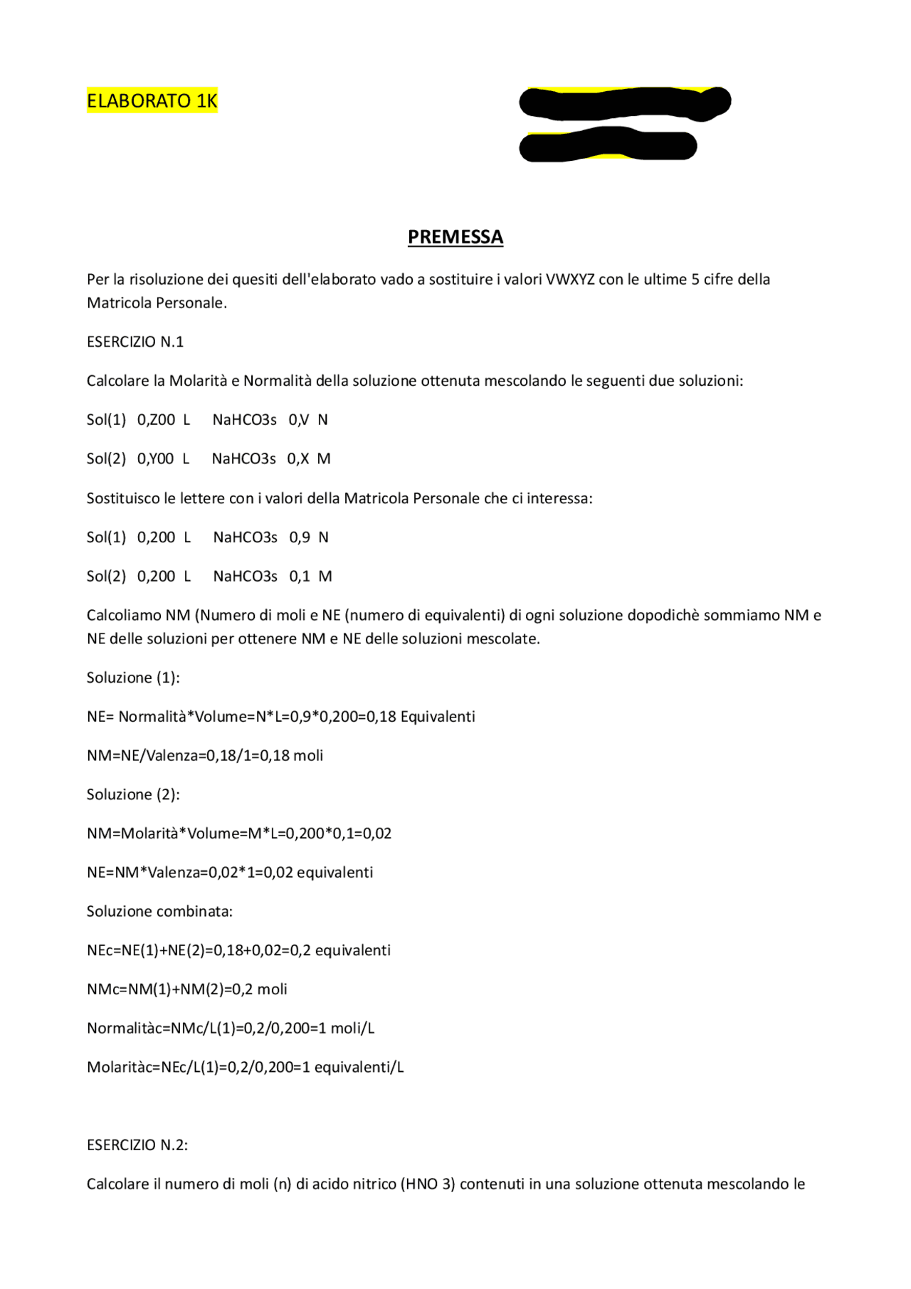 Elaborato 1k Di Ingegneria Ambientale Docsity
