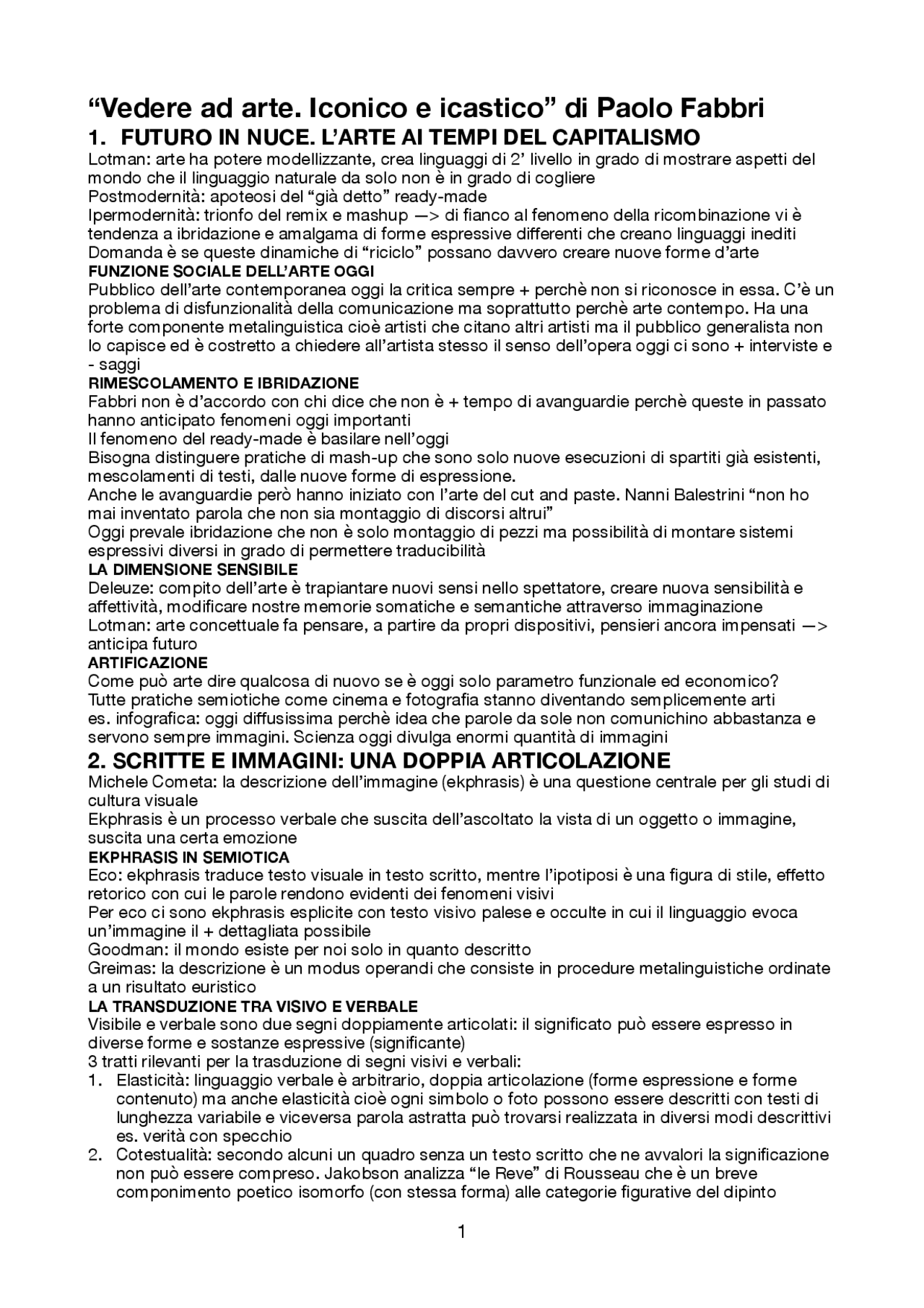 Iconografico E Iconoclastico Di Paolo Fabbri Docsity