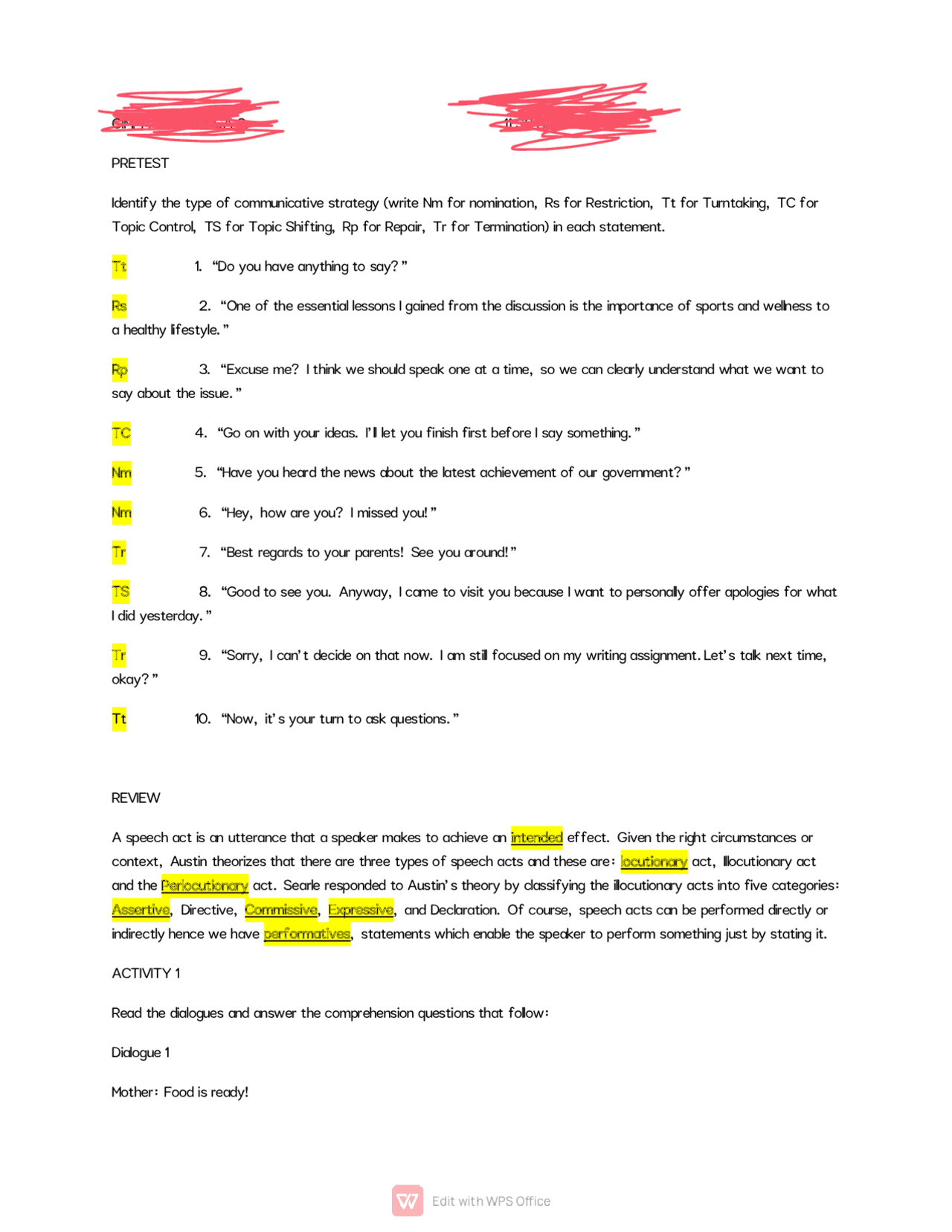 ORAL COMMUNICATION Module 8 - Docsity