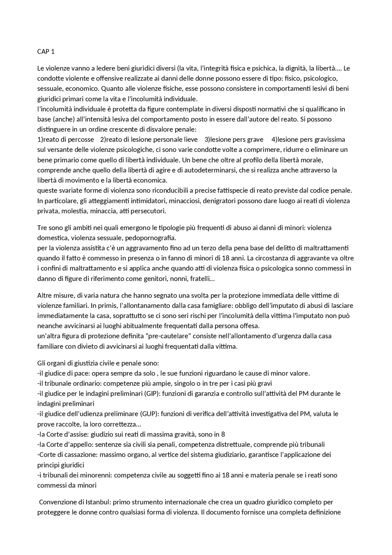 Riassunto Libro Violenza Sulle Donne E Sui Minori Docsity