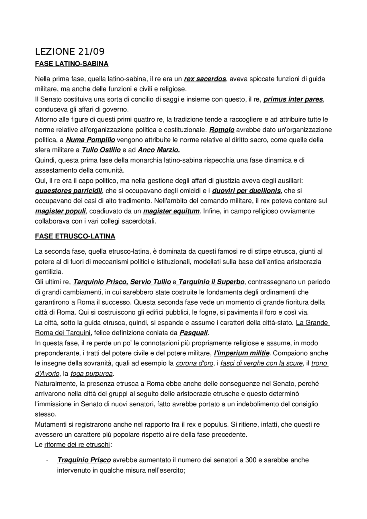 Appunti Seconda Lezione Docsity