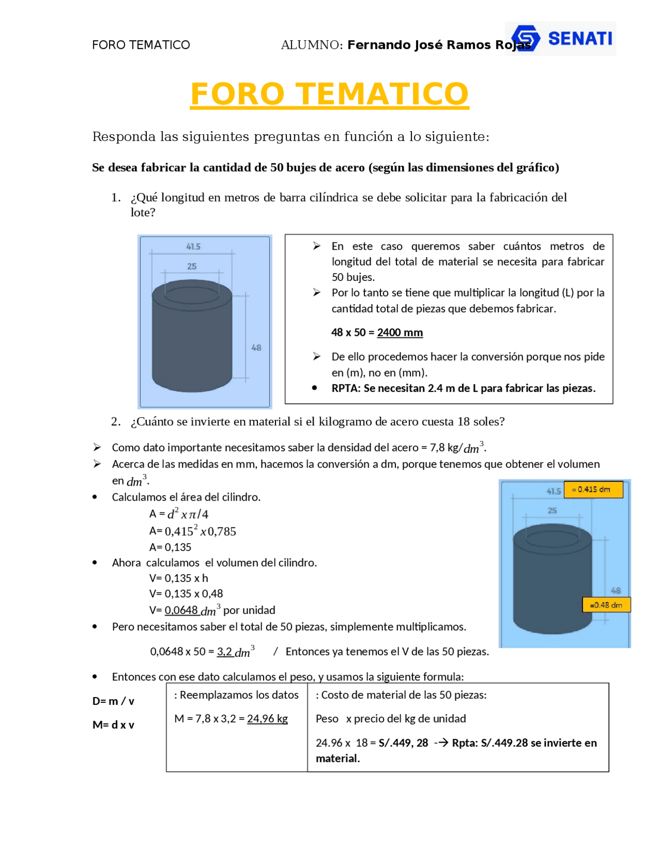 Foro Tematico Matematica Aplicada Docsity