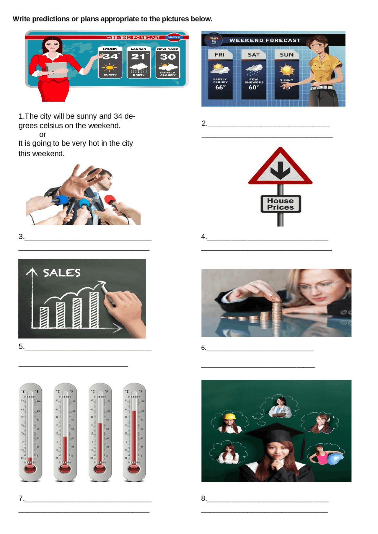 ENGLISH FUTURE HOMEWORK... - Docsity