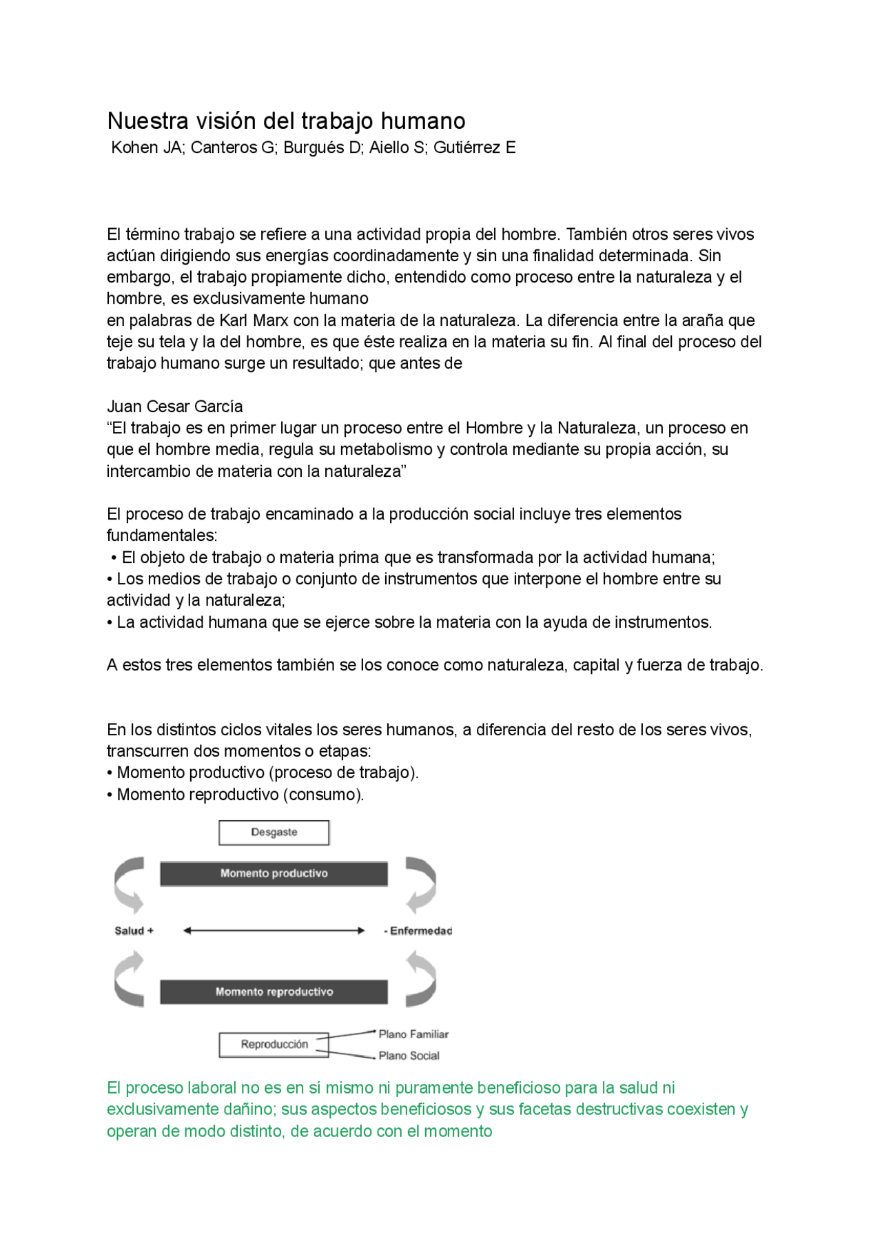 TyTL definiciones de trabajo y tiempo libre - Docsity