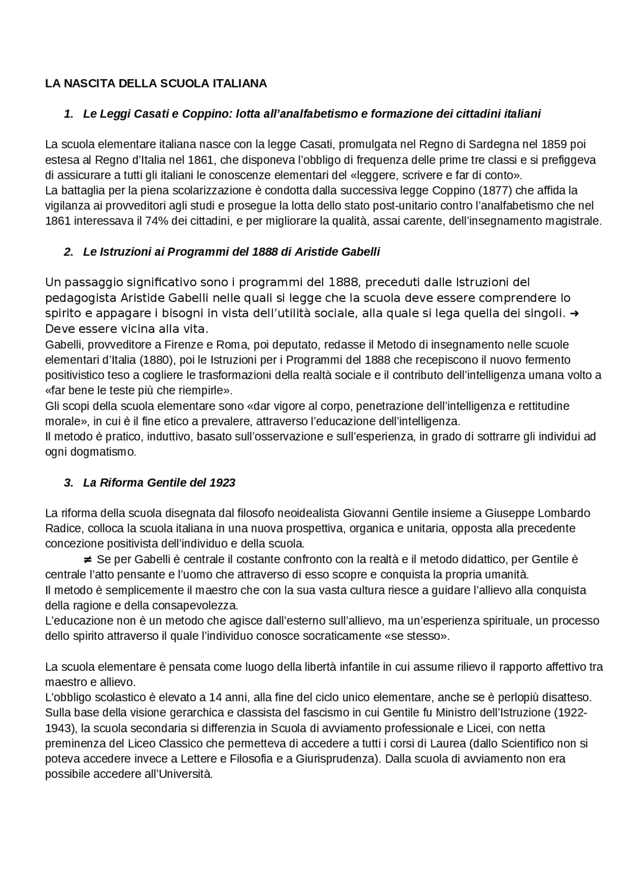 La Storia Della Scuola Docsity