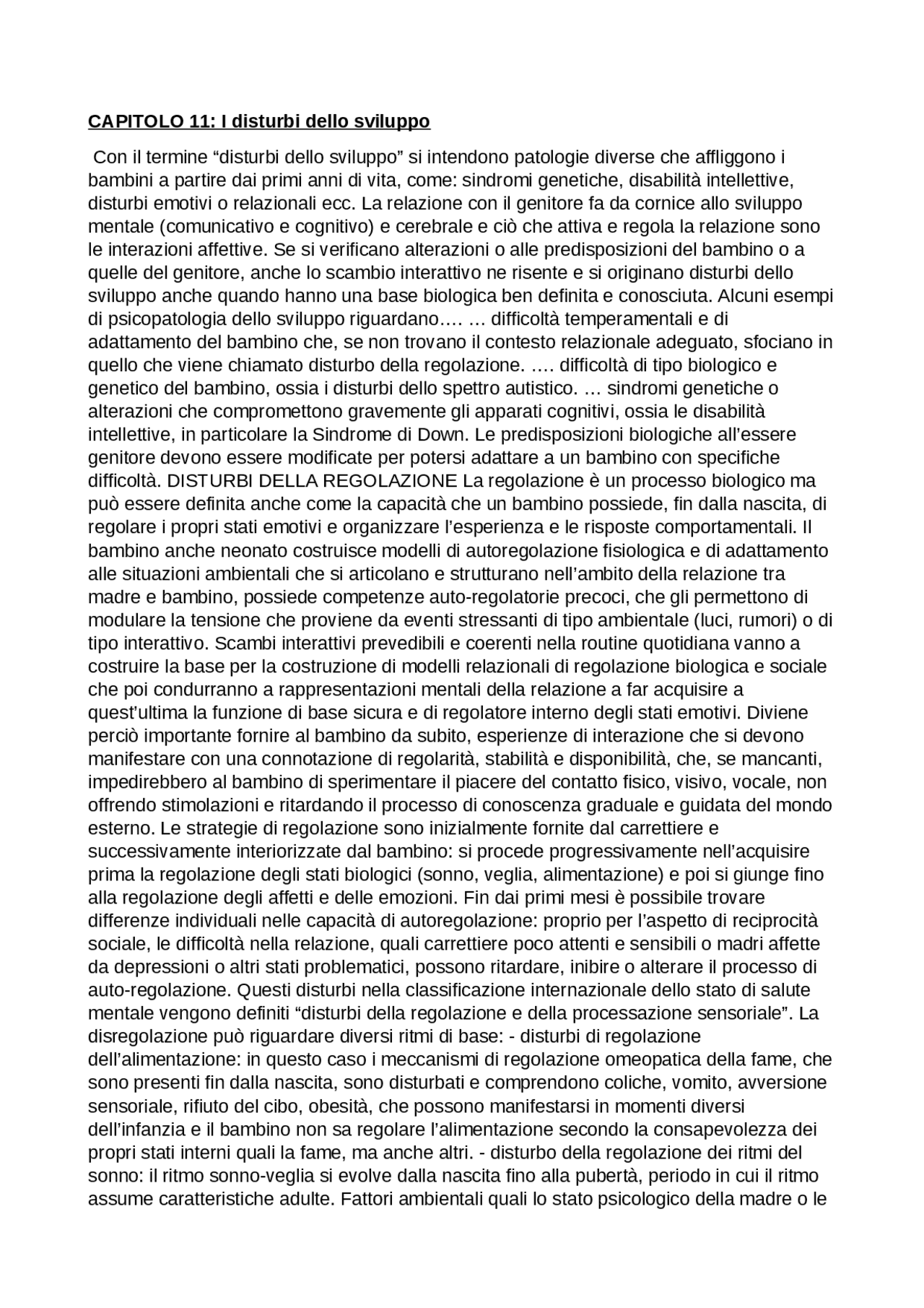 Capitolo 11 Della Funzione Genitoriale Docsity