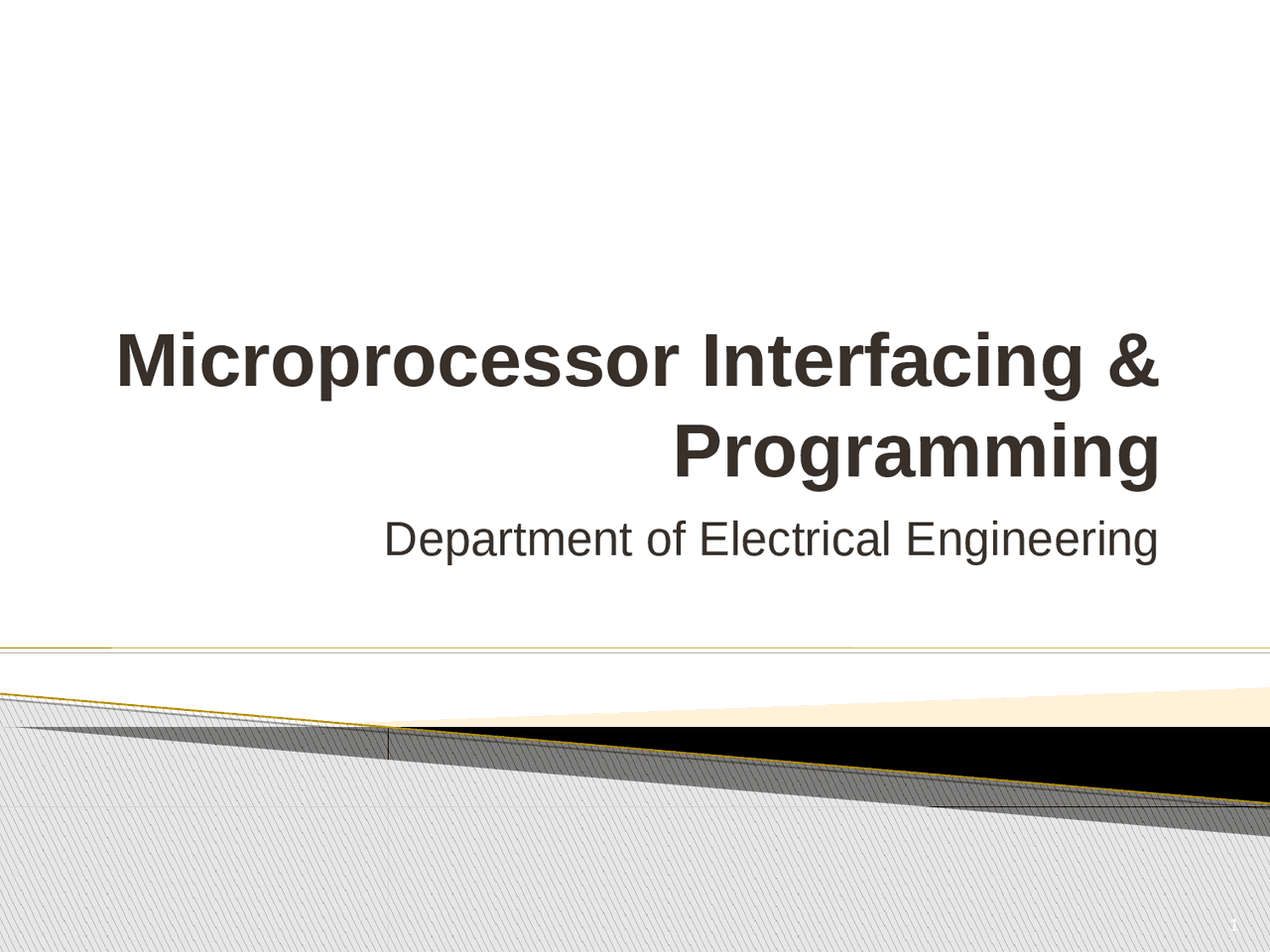 Micro Processor Interfacing And Programming Lectures Docsity
