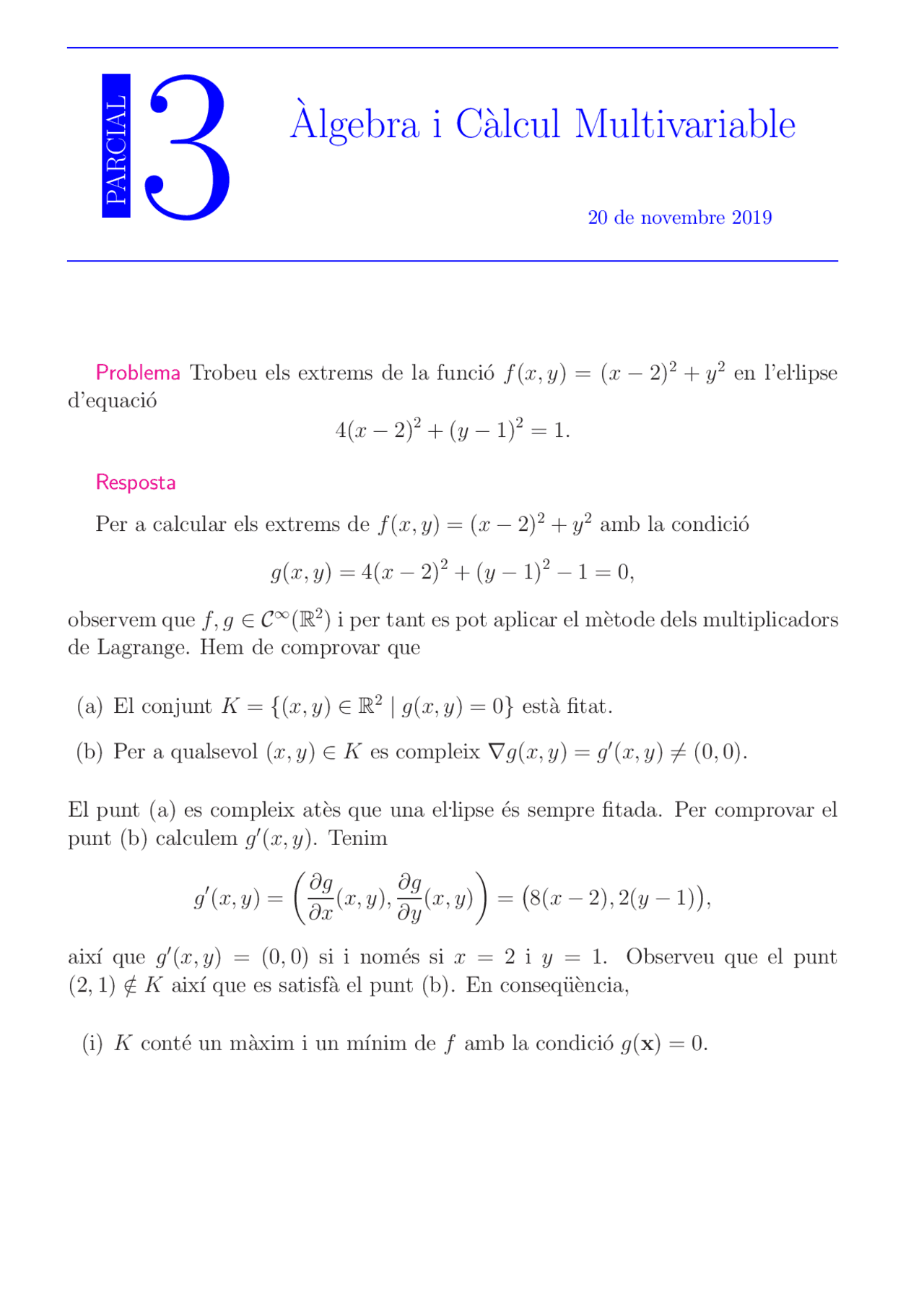 Parcial 3 álgebra Upc Exámenes De Álgebra Docsity