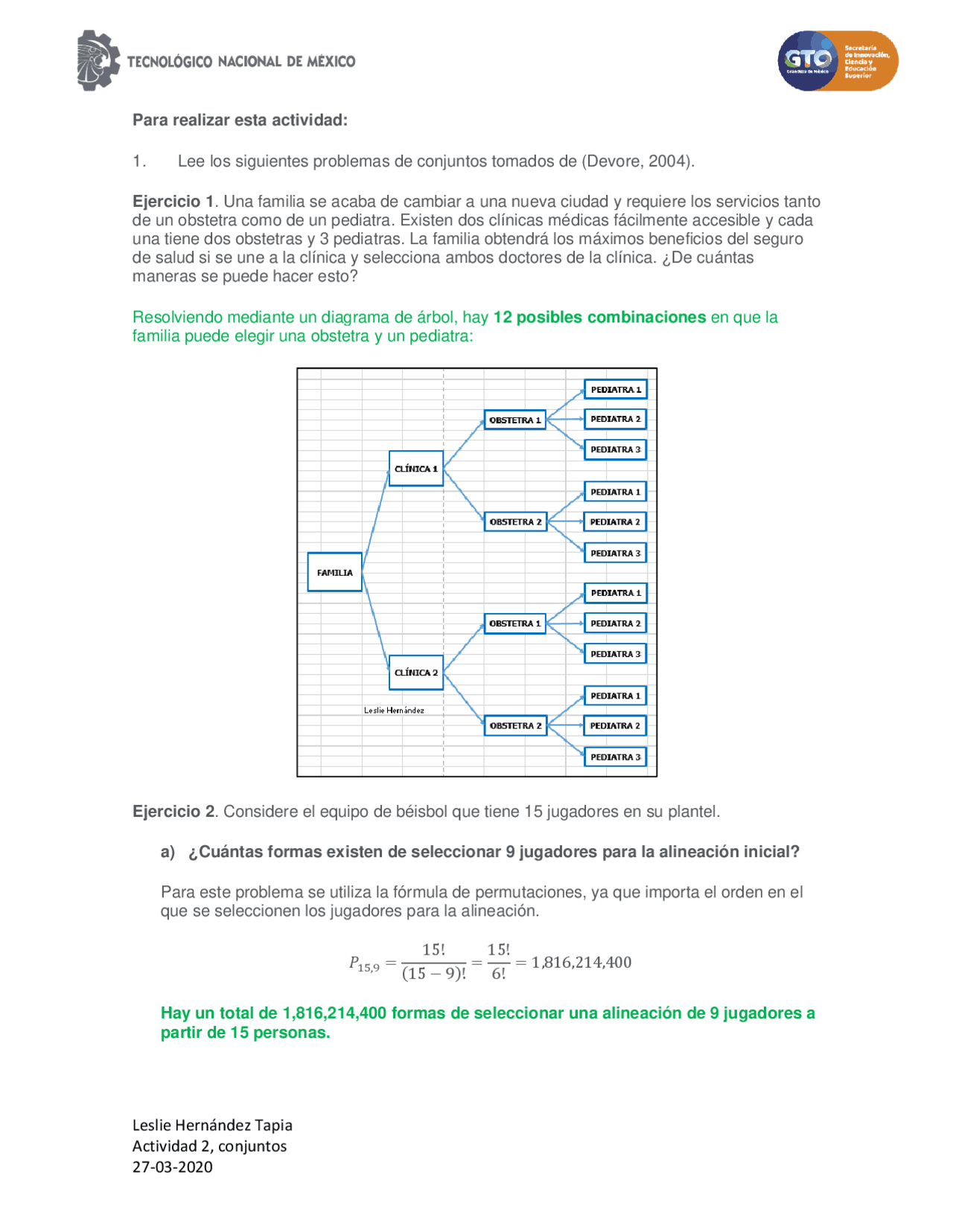 Ejercicios sobre conjuntos | Ejercicios de Probabilidad - Docsity