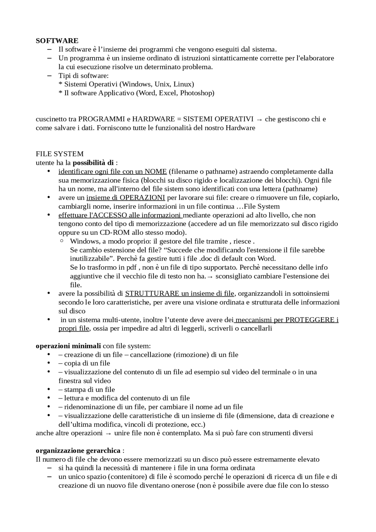Lezioni Sul Software Docsity