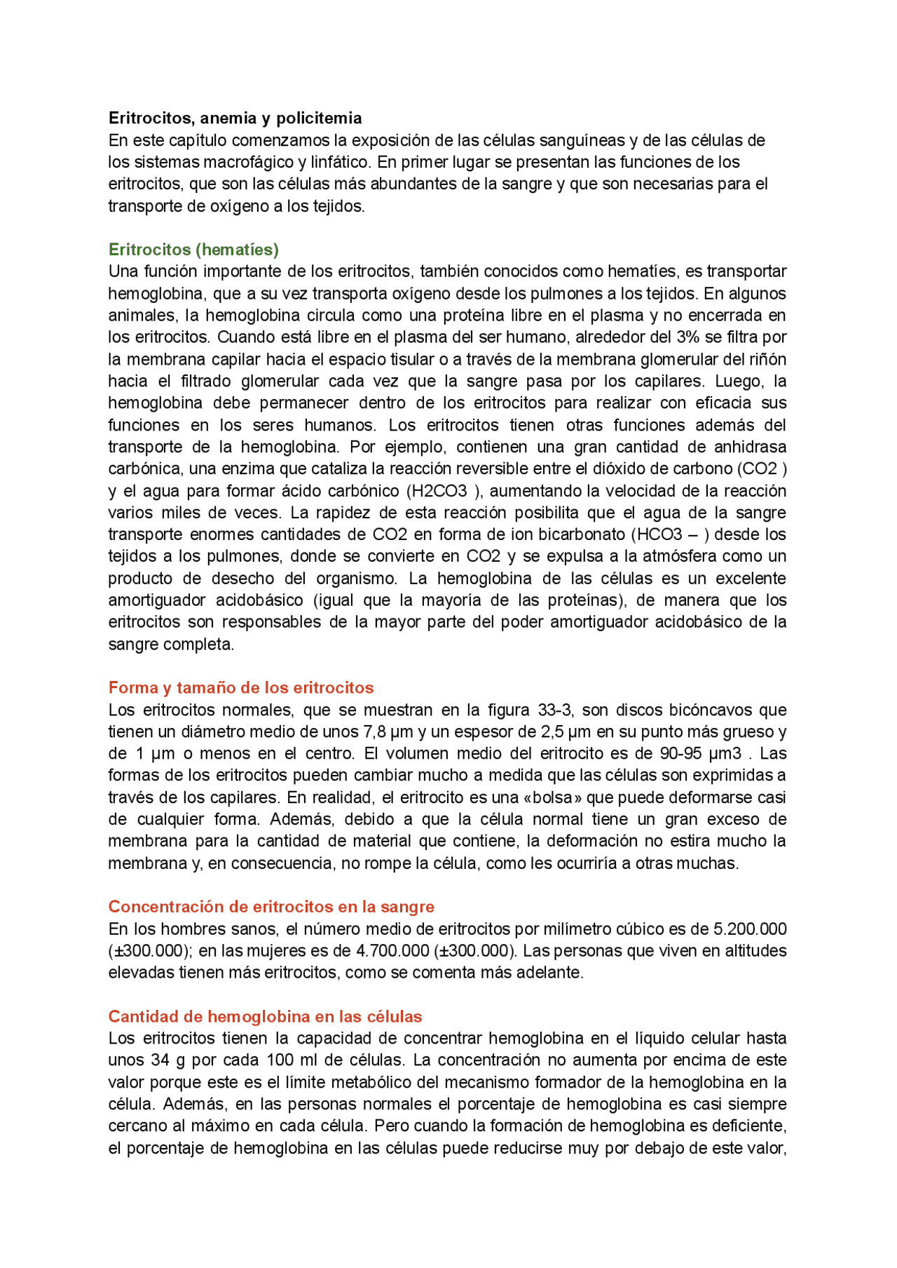 Resumen capítulos del guyton - Docsity