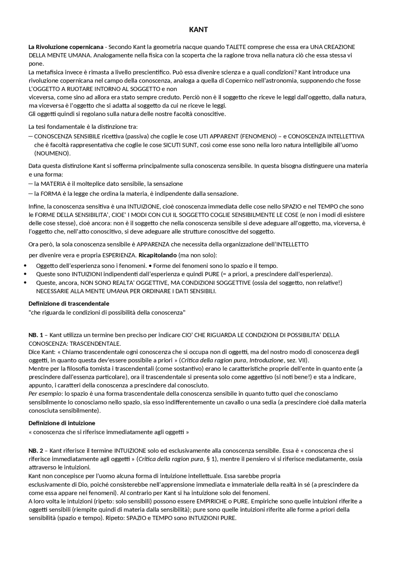 Kant Critica Della Ragion Pura Della Ragion Pratica E Del Giudizio