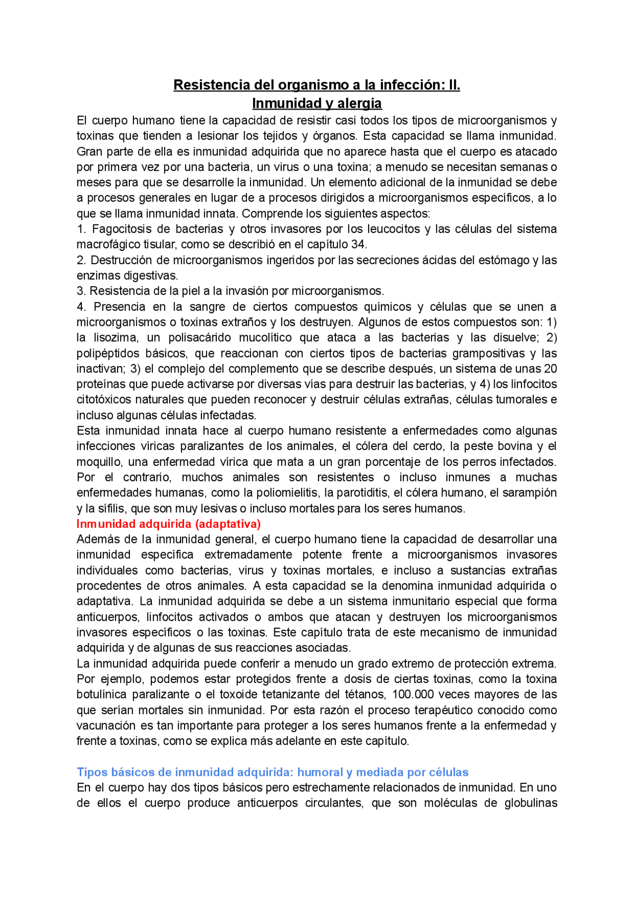 Resumen capítulos del guyton - Docsity